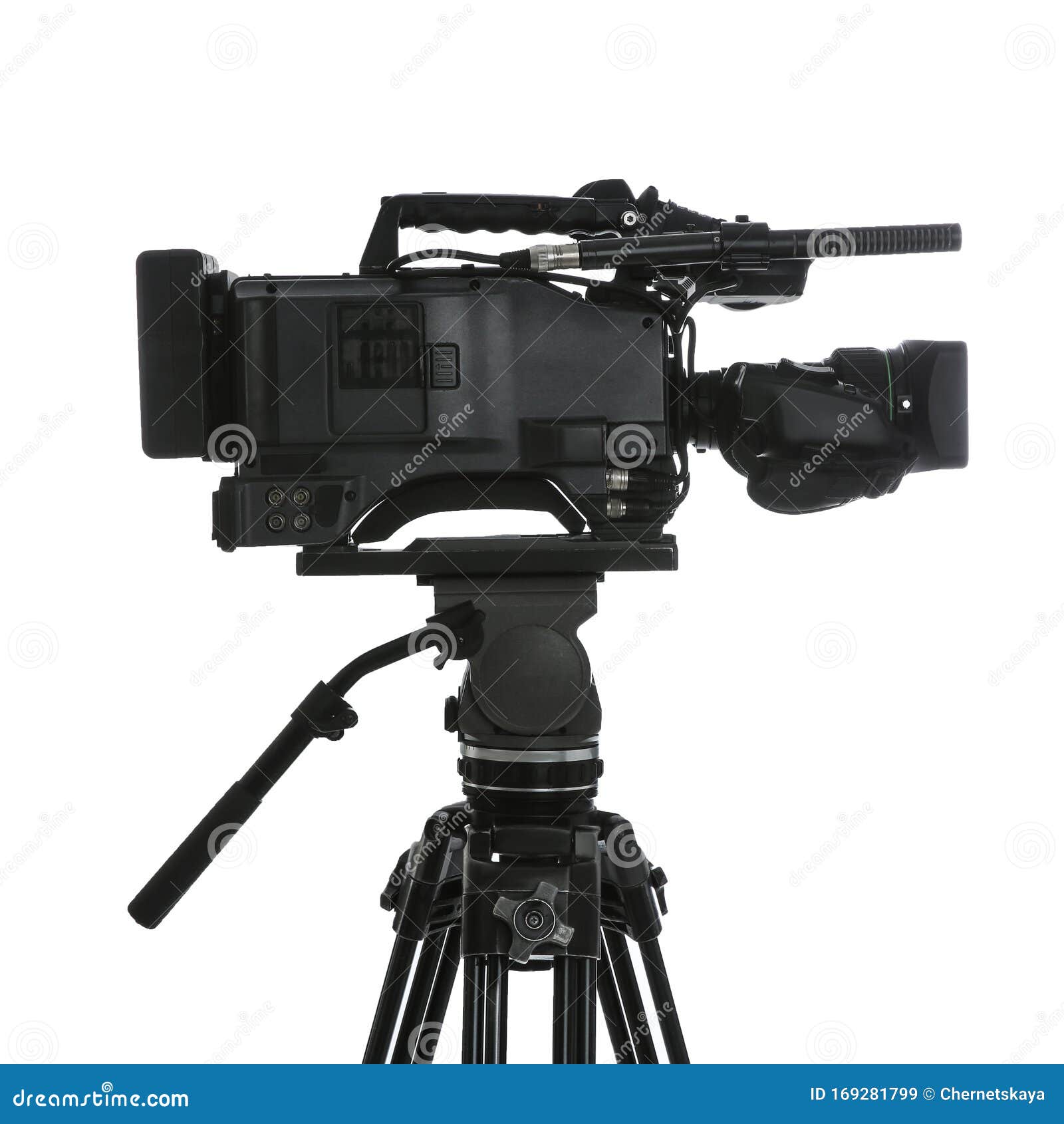 Modern Professional Video Camera Stock Image - Image of equipment ...