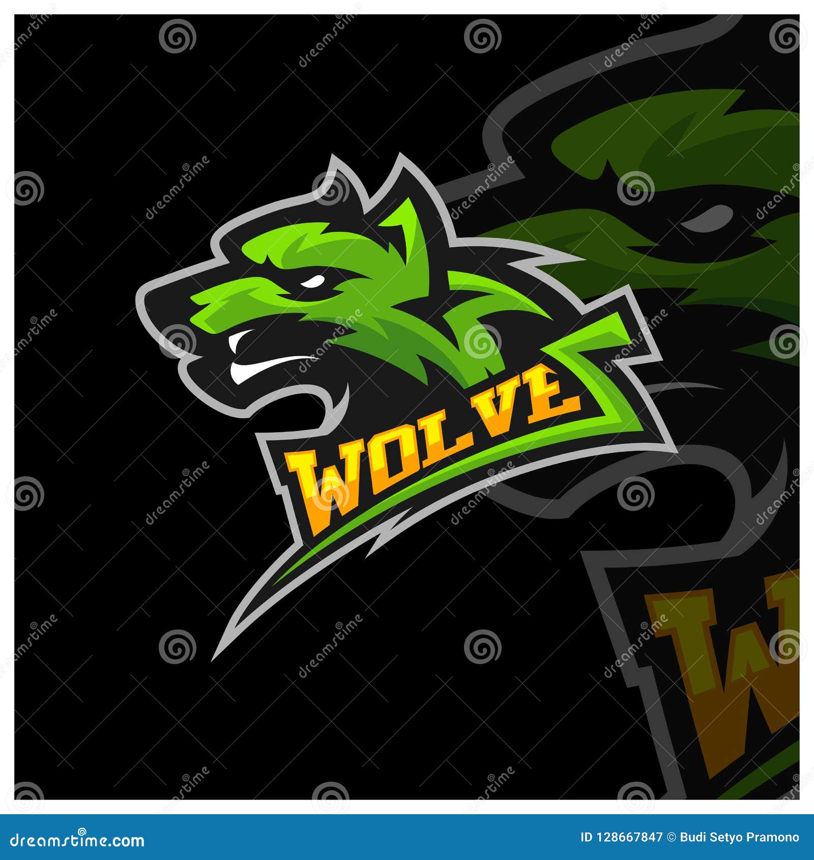 Modern Professional Wolf Logo for a Sport Team. Wolf Logo Vector ...