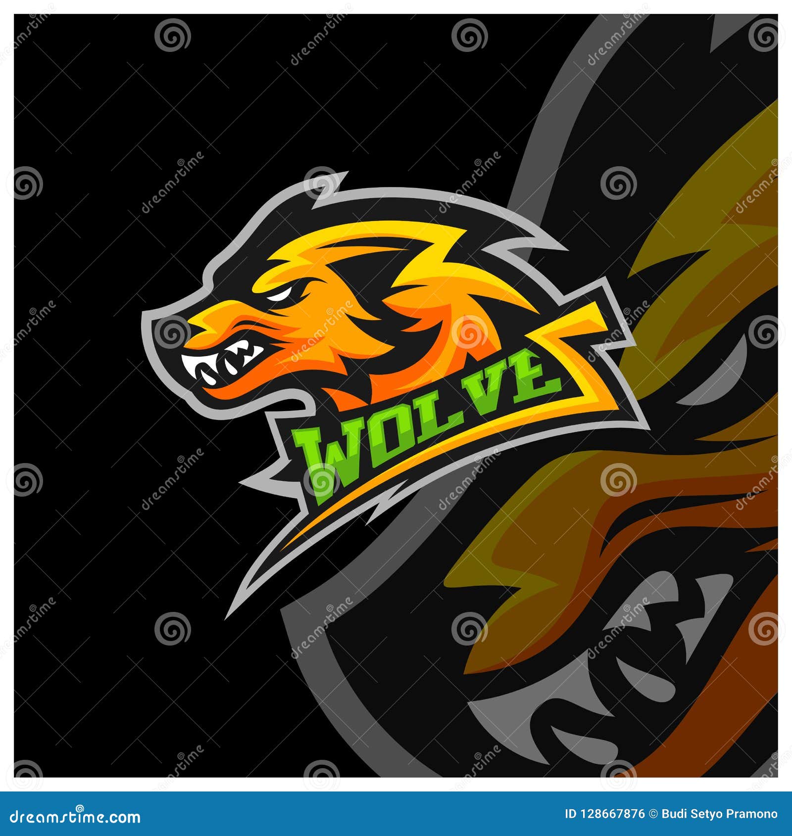 Modern Professional Wolf Logo for a Sport Team. Wolf Logo Vector ...