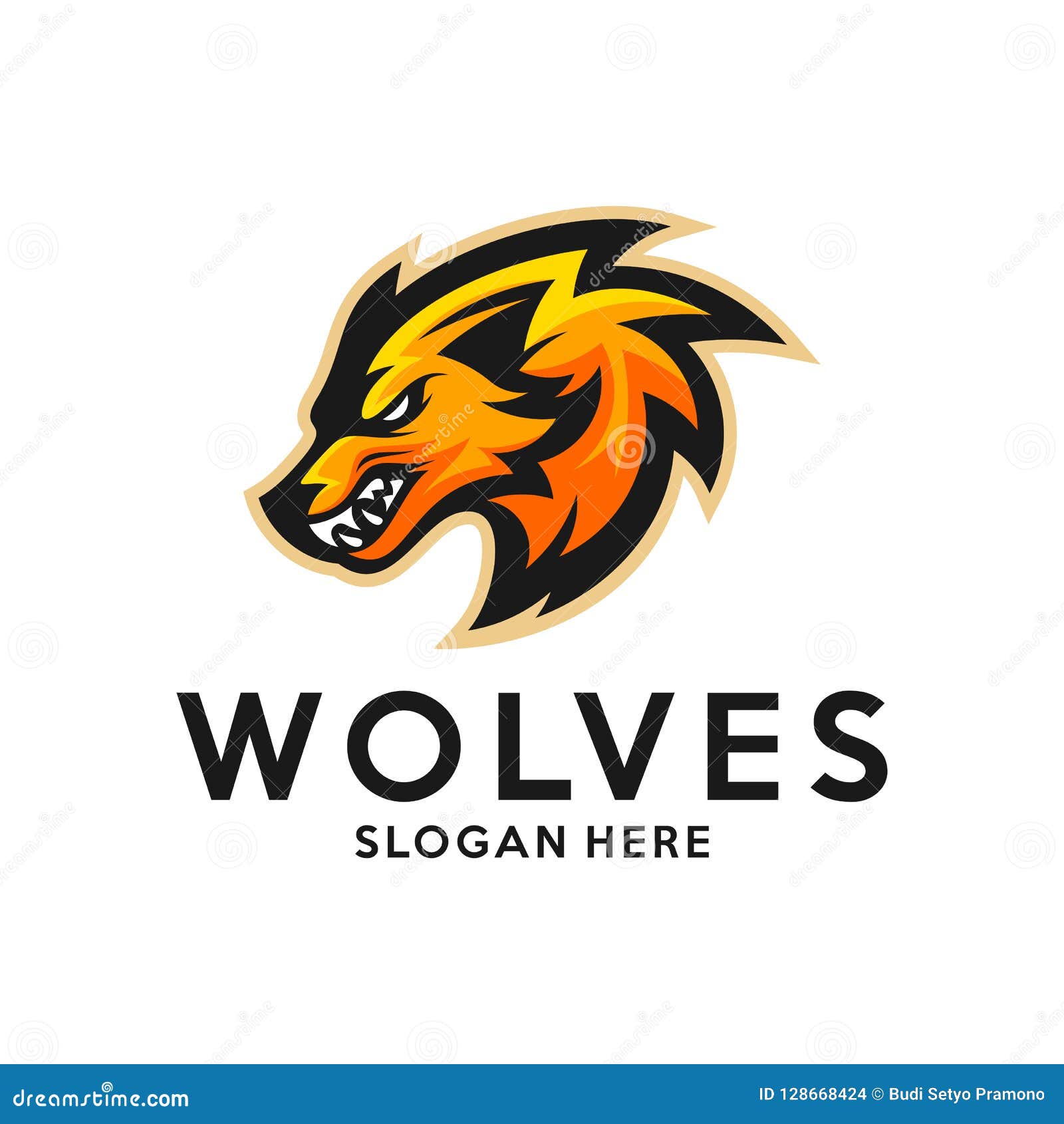 Modern Professional Wolf Logo for a Sport Team. Wolf Logo Vector ...