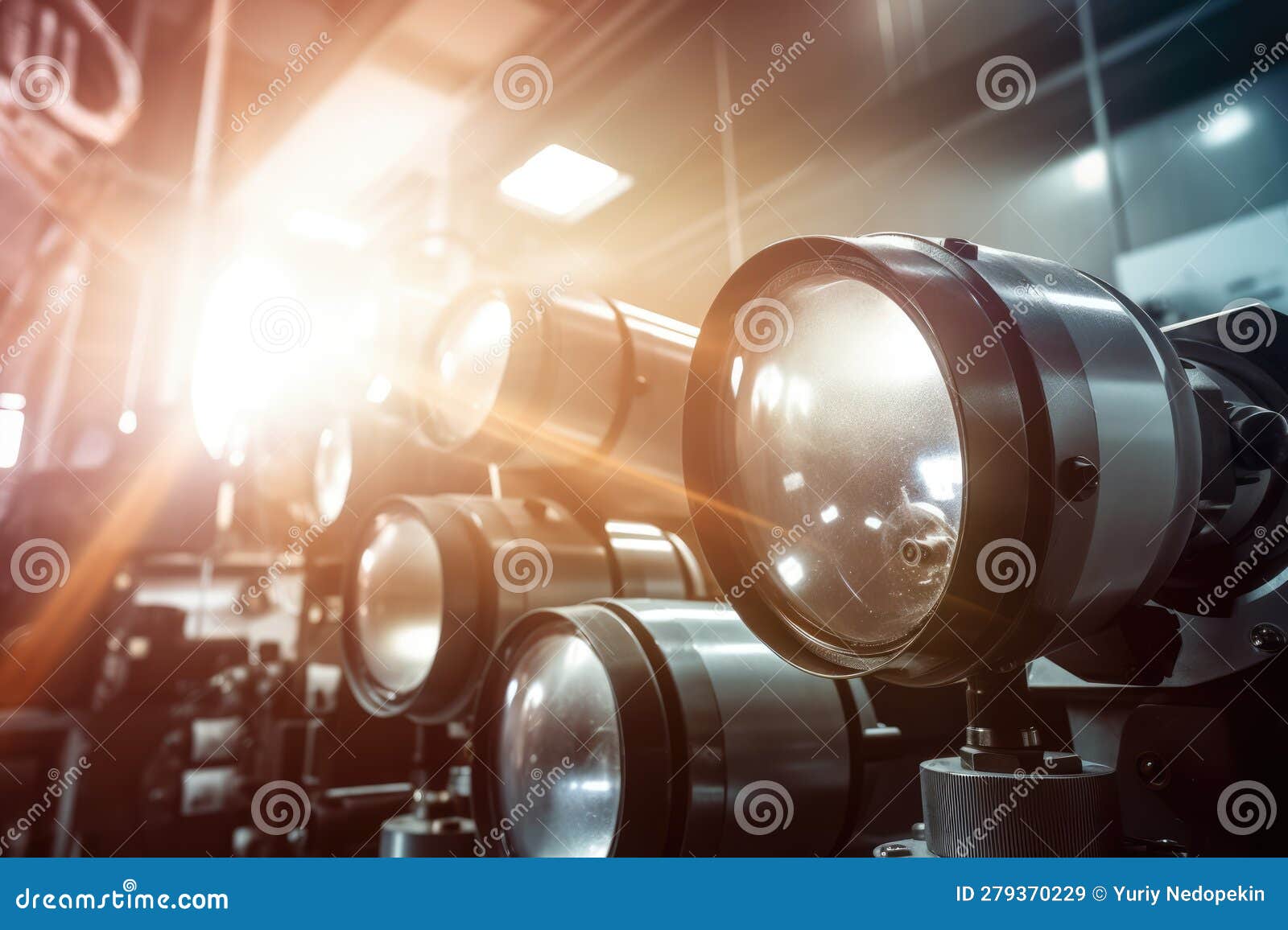 Lens Optic Technology and Equipment. Generative AI Stock Illustration ...