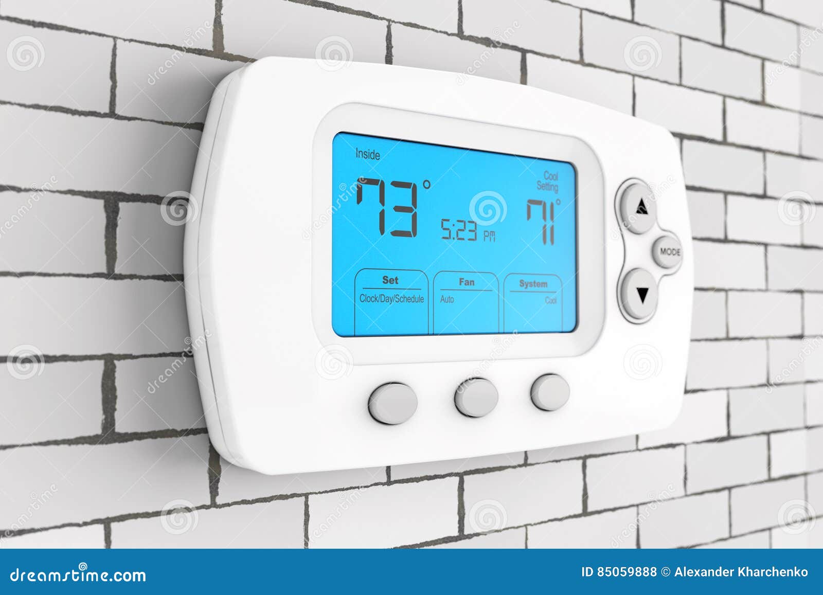 Modern Programming Thermostat. 3d Rendering Stock Illustration ... Modern Programming Thermostat. 3d Rendering Stock Illustration ...