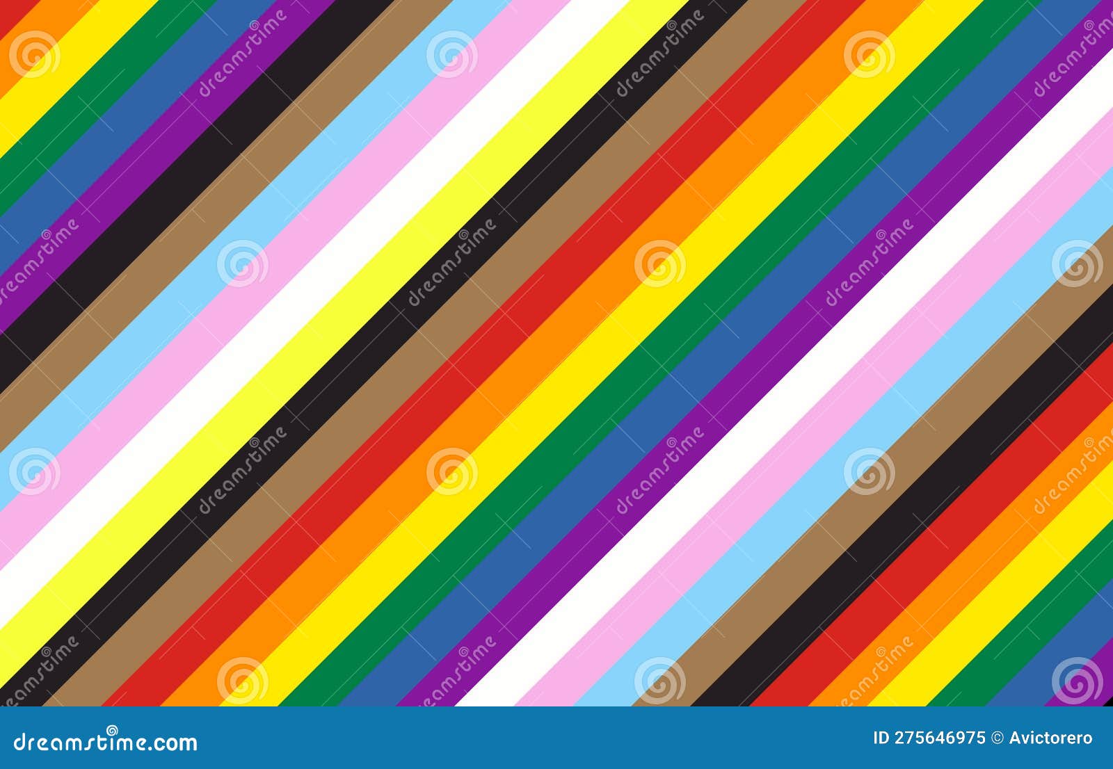 Progress Pride Flag Vector Illustration | CartoonDealer.com #265842956