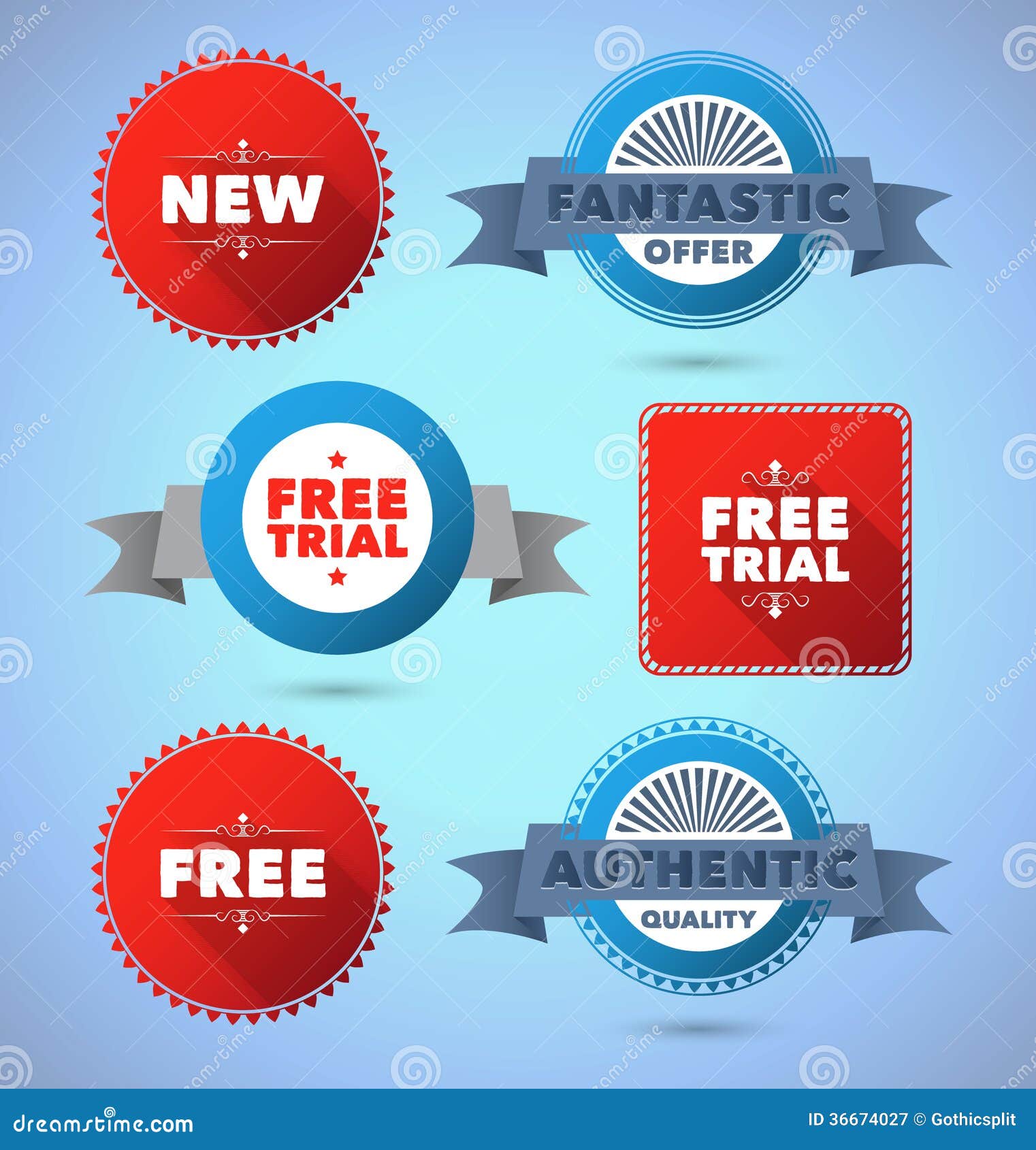 Modern Promo Badges and Labels Stock Vector - Illustration of minimal ...