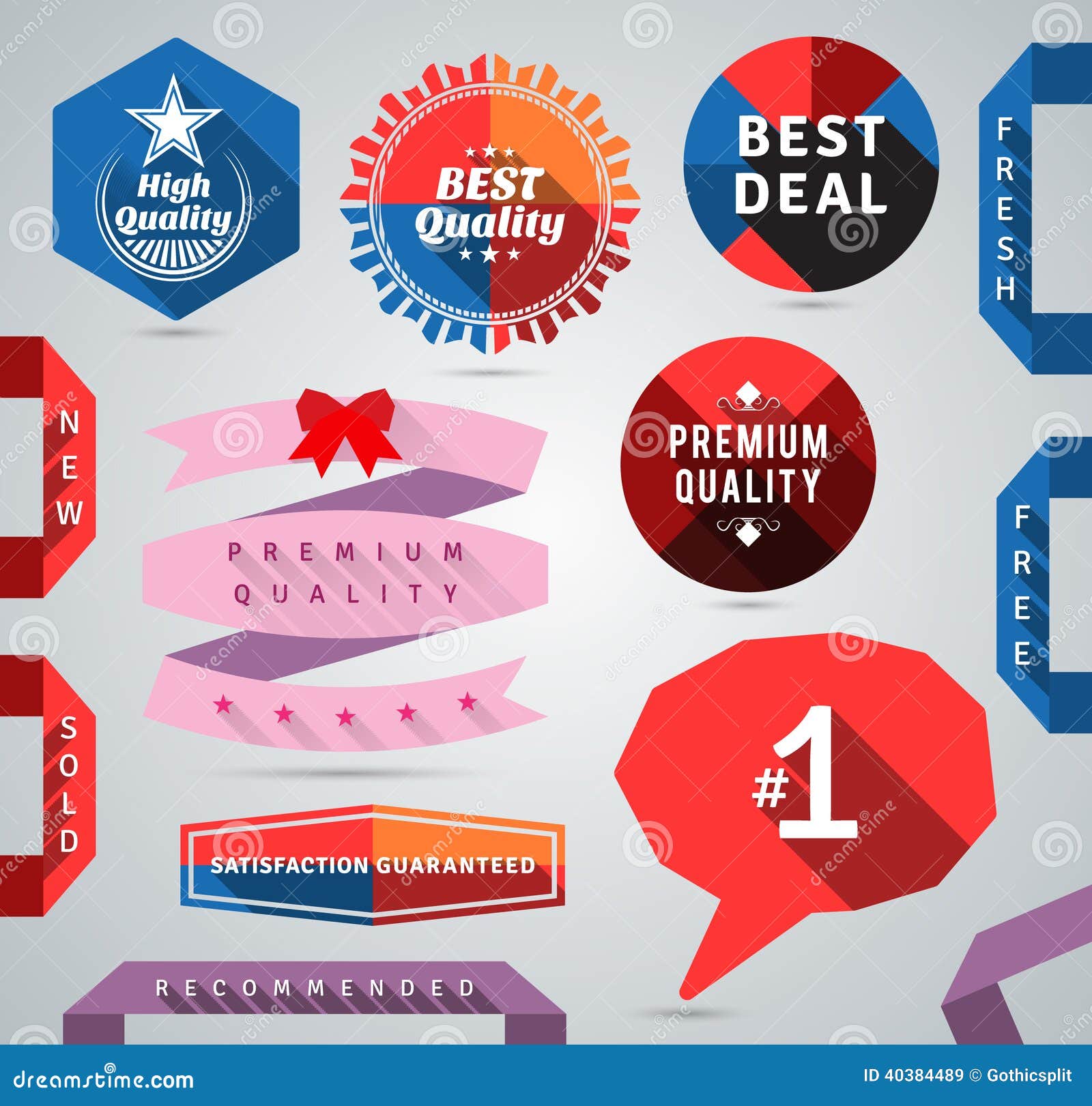 Modern Promo Design Elements Stock Vector - Illustration of pink ...