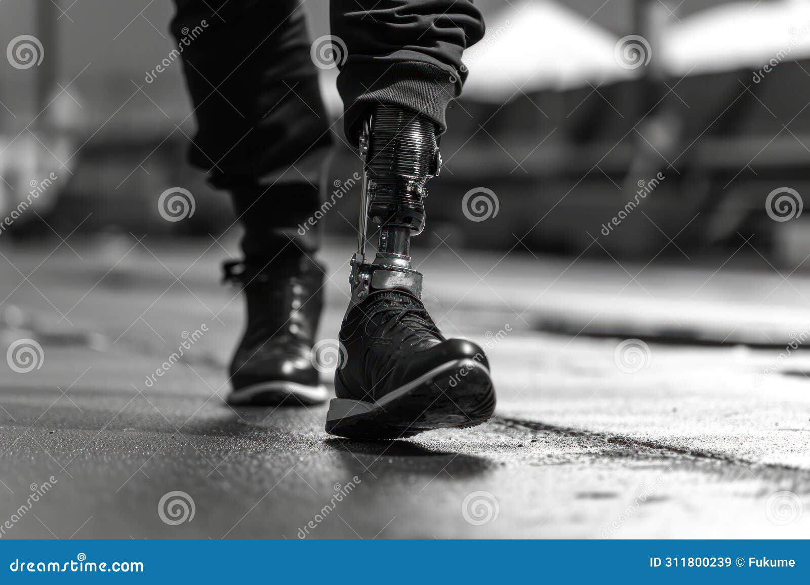 Modern Prosthetic Leg Showcasing Advanced Technology. Stock Image ...