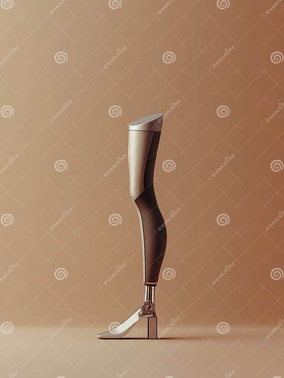 A Modern Prosthetic Leg Stands Elegantly, Showcasing Its Streamlined ...