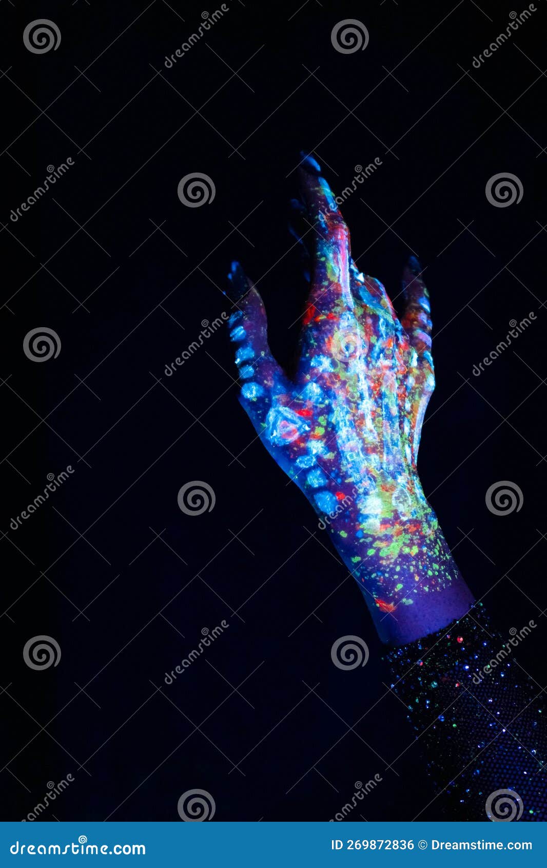 Modern Psychedelic Creative Element with Human Palm for Posters ...