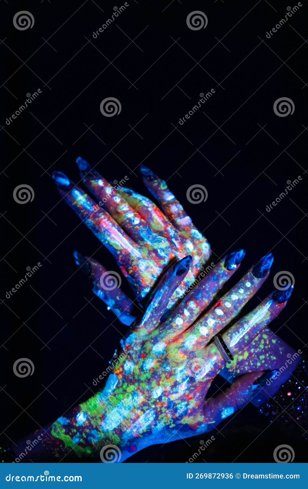 Modern Psychedelic Creative Element with Human Palm for Posters ...
