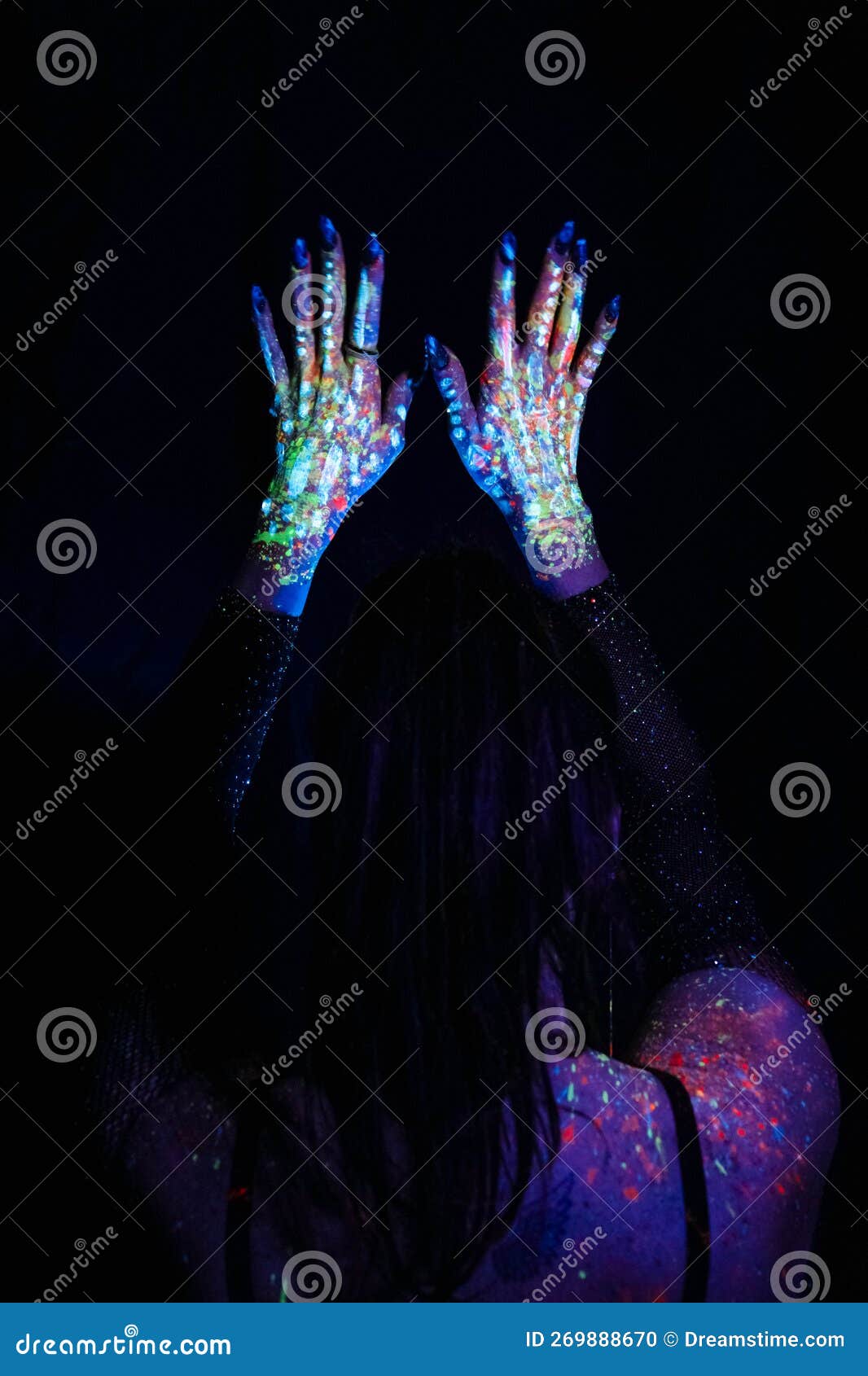 Modern Psychedelic Creative Element with Human Palm for Posters ...