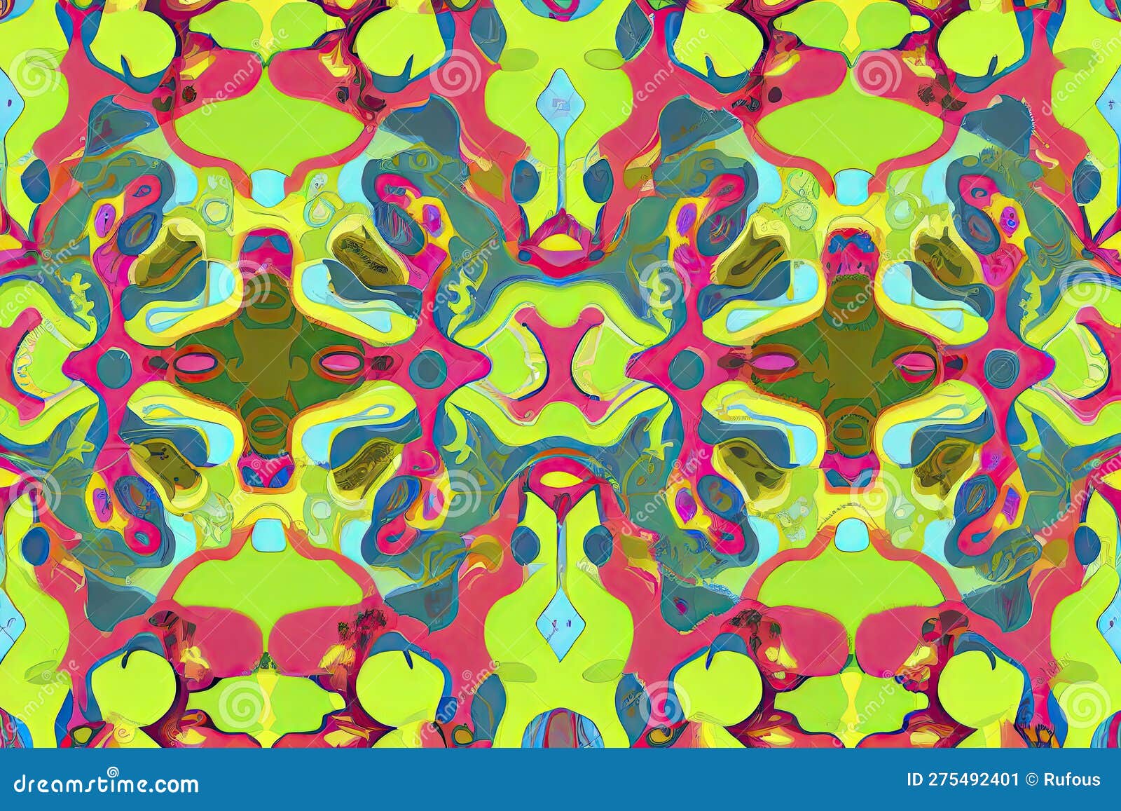 A Modern Psychedelic Fashion Seamless Pattern is a Design Concept Stock ...
