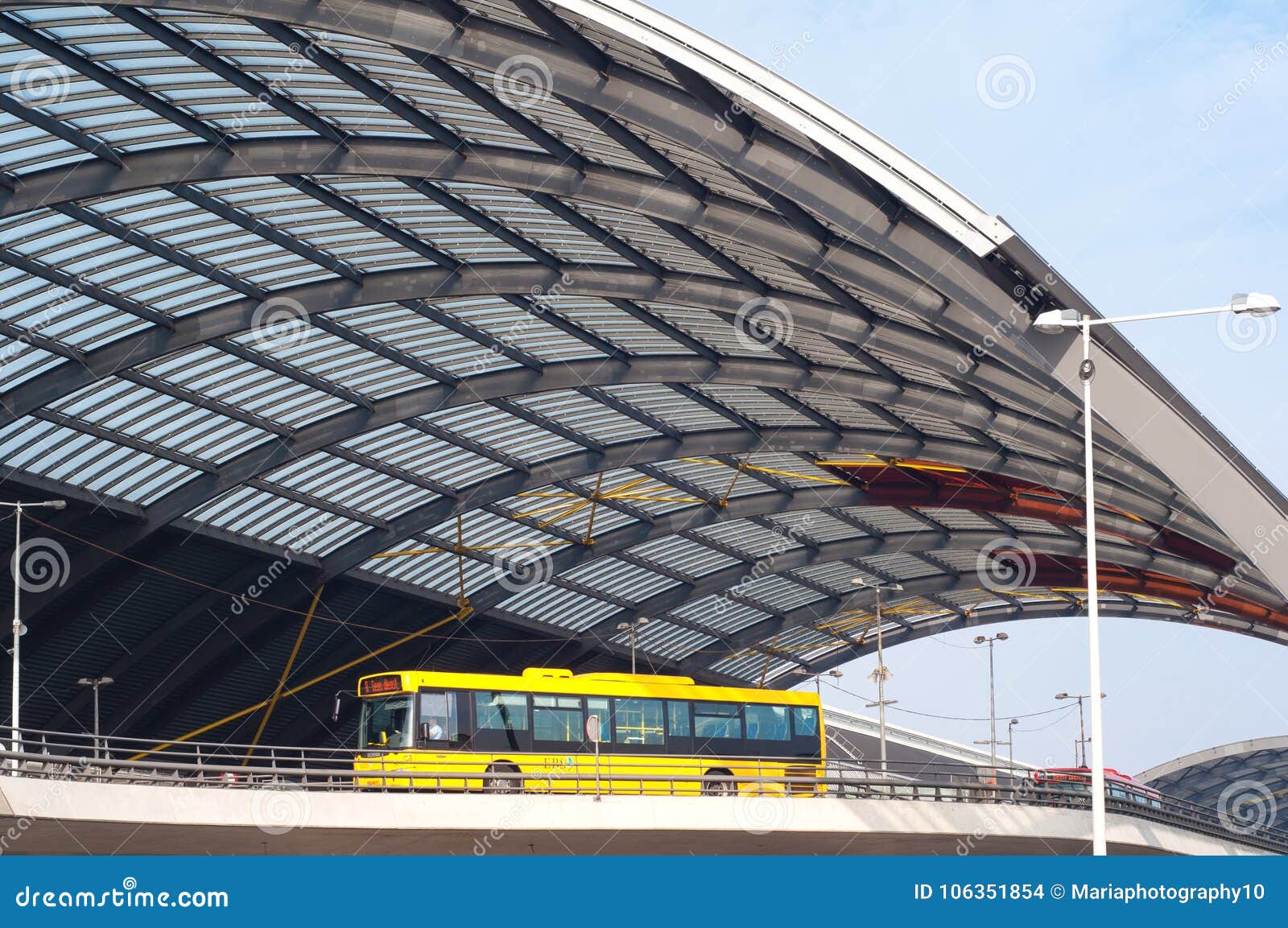 Modern Public Bus in Amsterdam Editorial Stock Image - Image of yellow ...