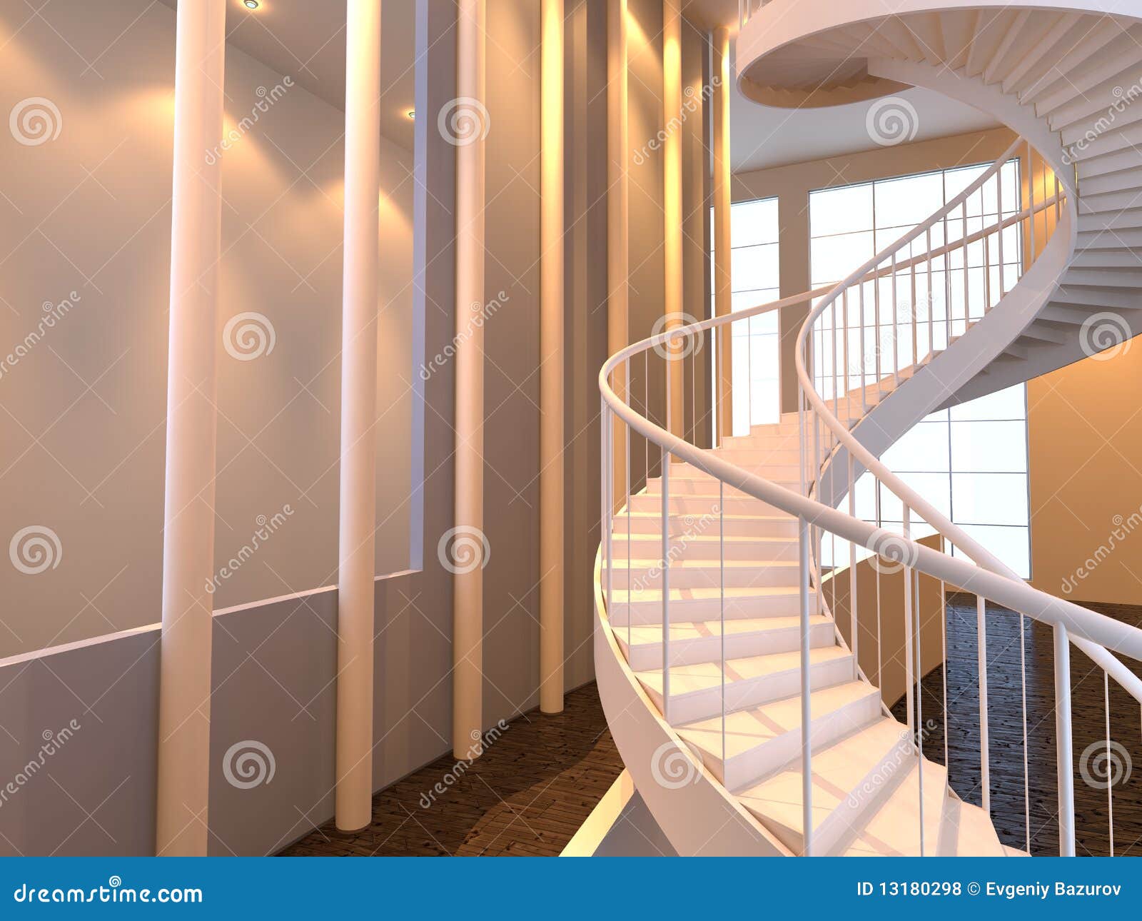 Modern public interior stock illustration. Illustration of interior ...