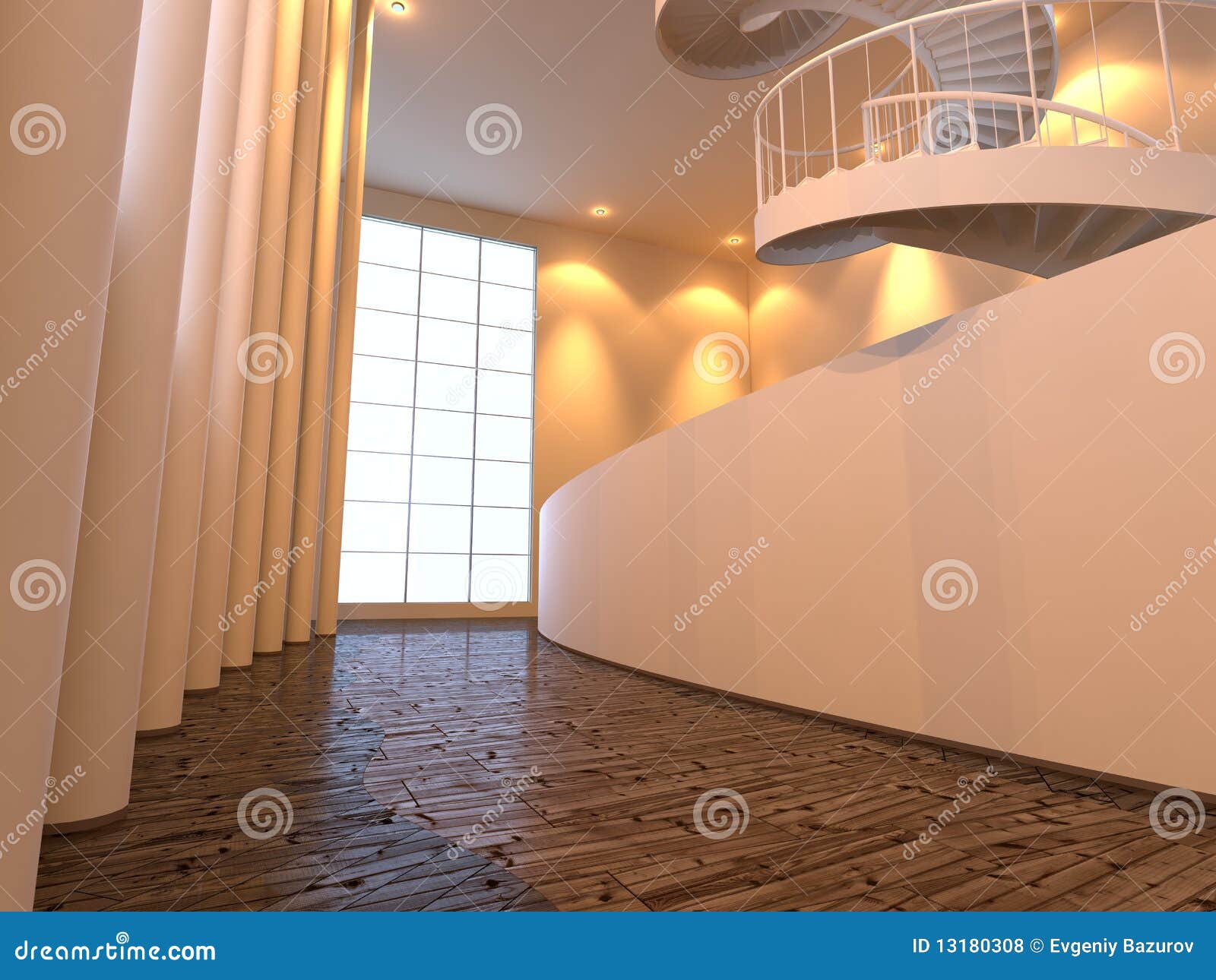 Modern public interior stock illustration. Illustration of public ...