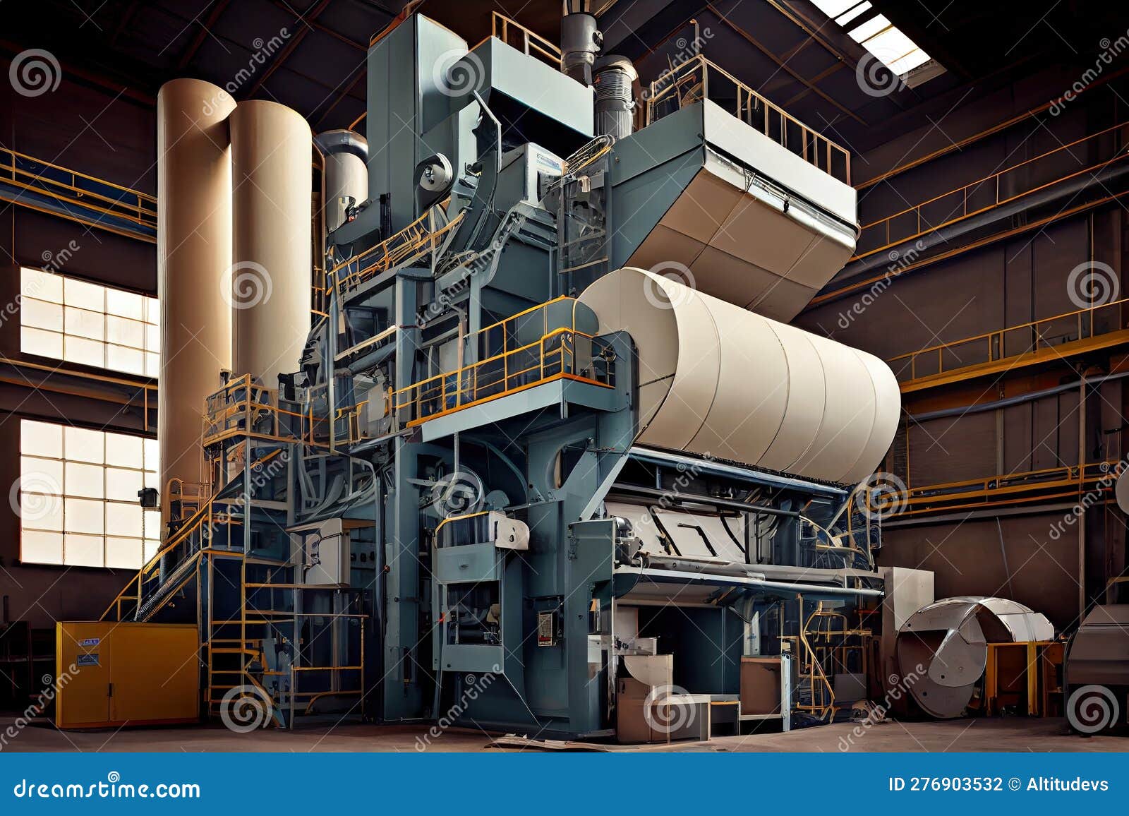 Modern Pulp And Paper Mill, With State-of-the-art Equipment And ...