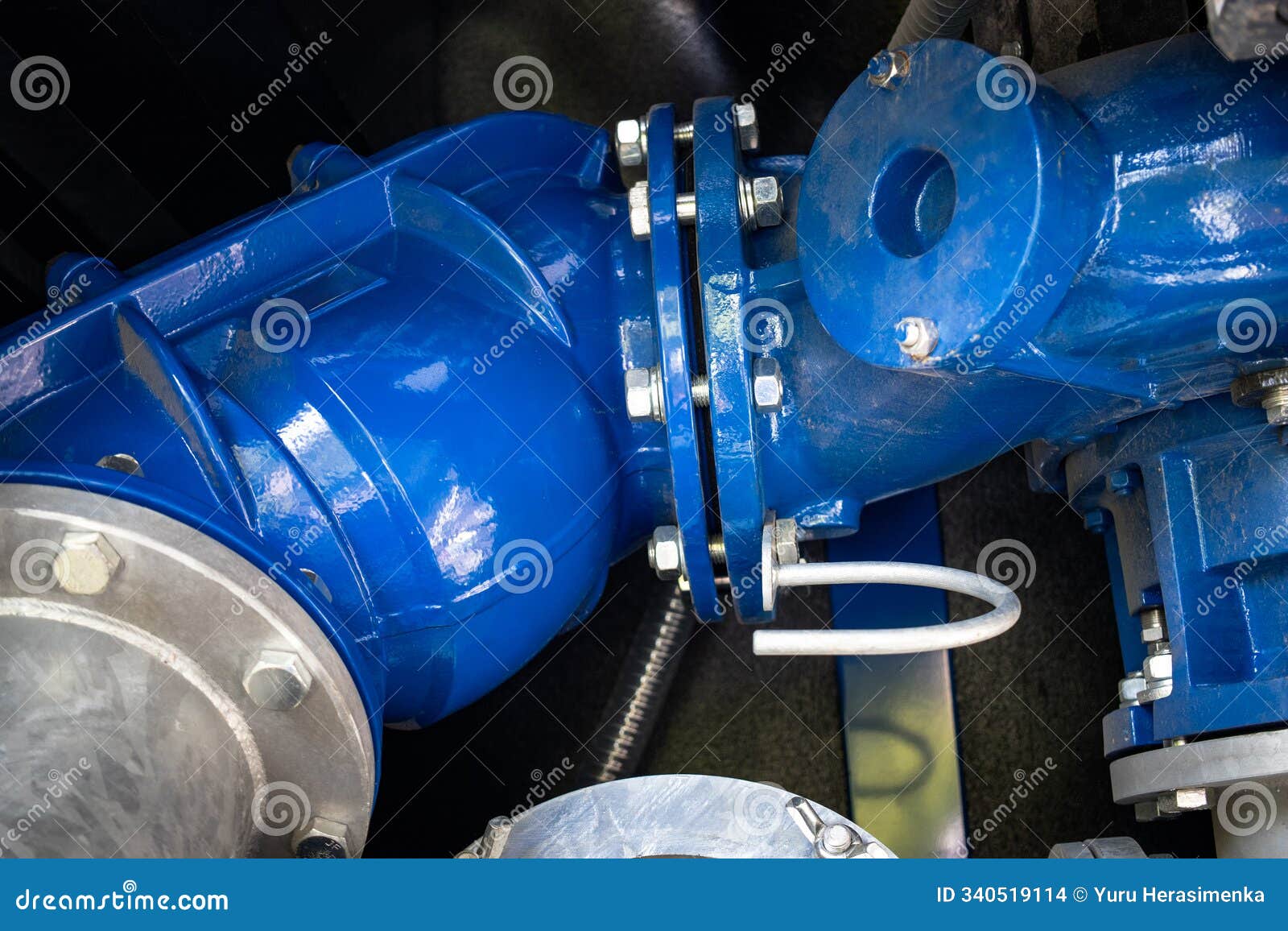 Modern Pumping Station With Water Treatment System In Industrial Stock ...
