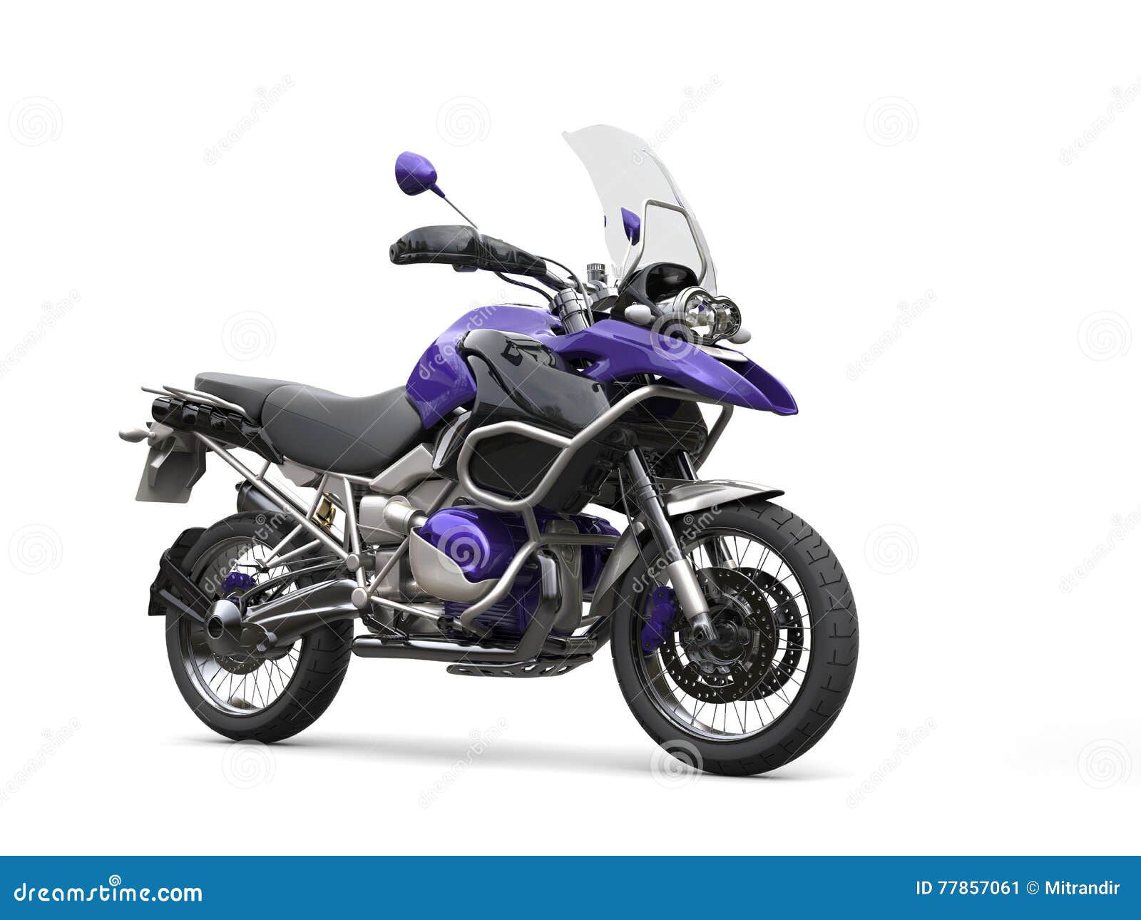 Modern Purple Road Bike with Windshield Stock Illustration ...