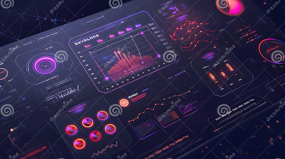 A Modern Purple-toned Tech Dashboard with Interactive Graphs, Charts ...