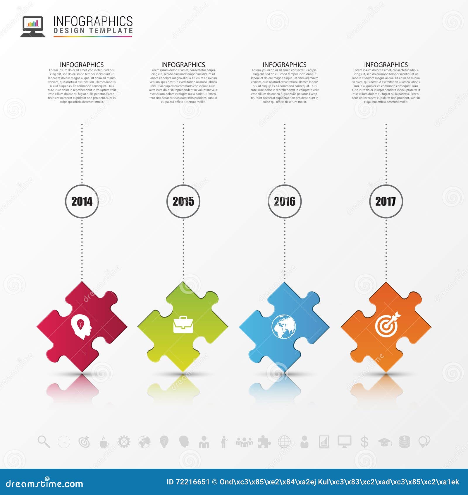 Modern Puzzle Infographic Concept. Vector Stock Vector - Illustration ...