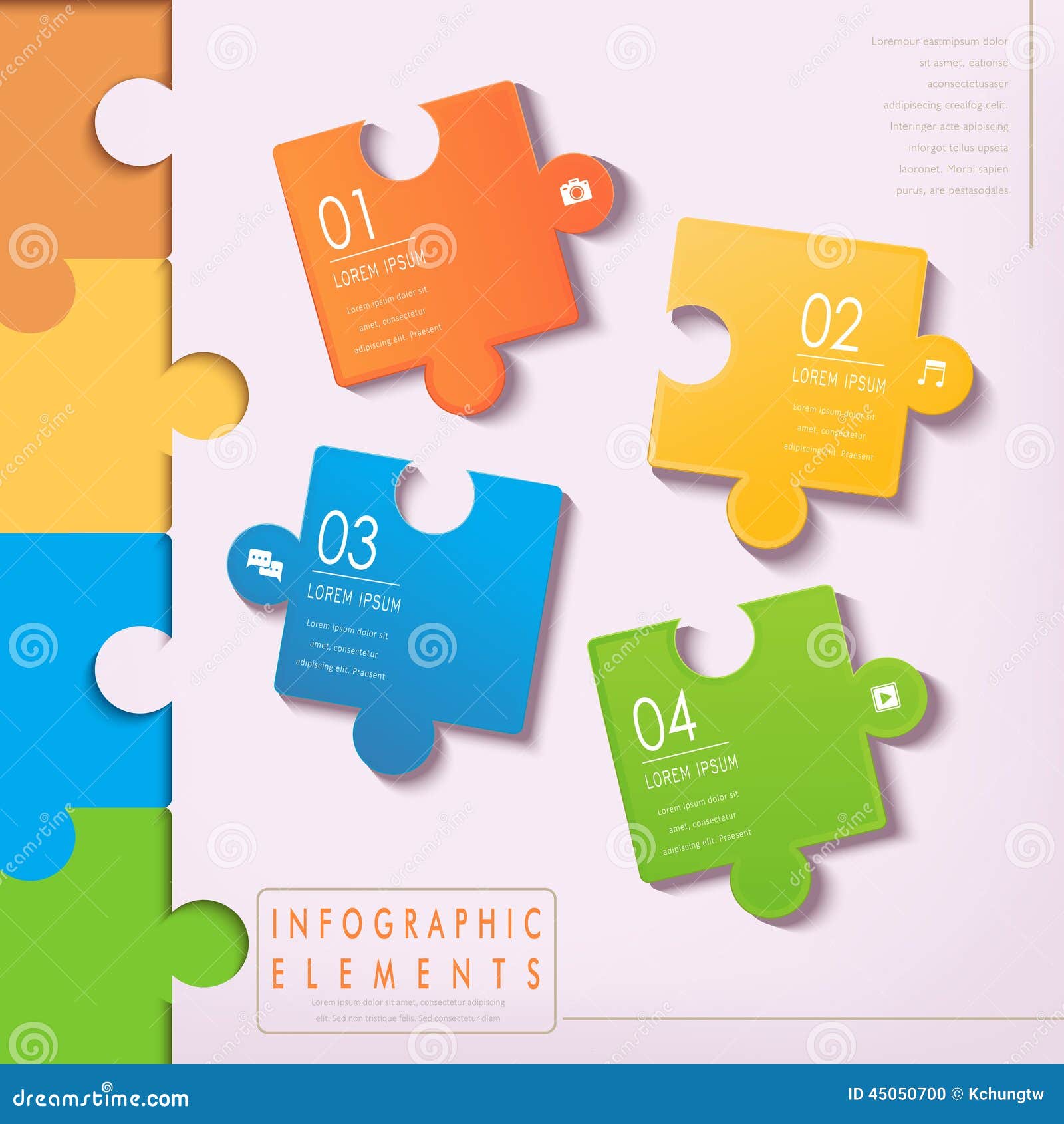 Modern Puzzle Infographic Elements Stock Vector - Illustration of ...
