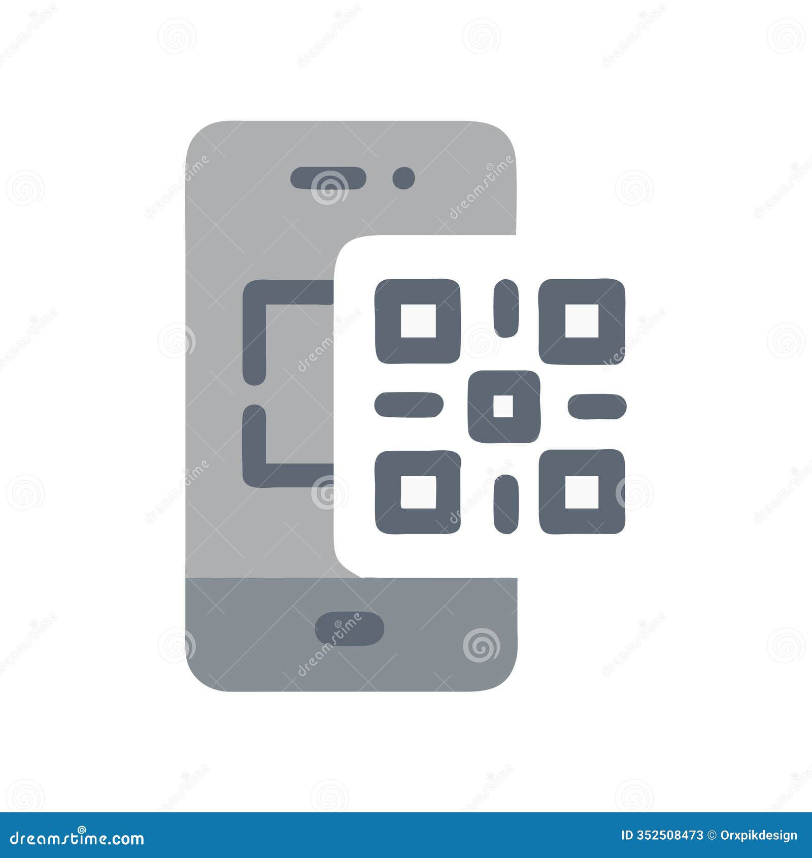 Modern QR Code Isolated On White Background For Scanning With ...