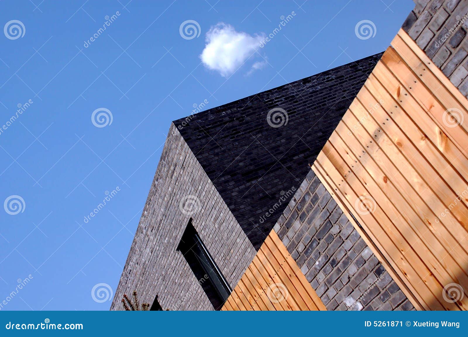 Modern Quadrate Building stock image. Image of contemporary - 5261871