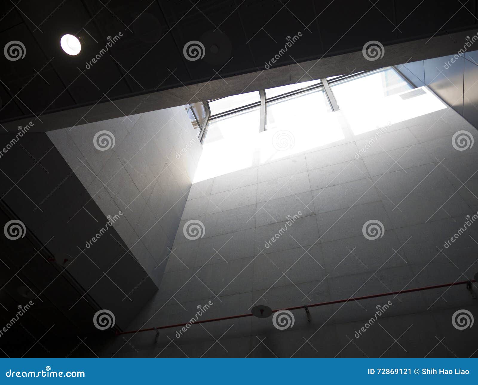 Modern Quardrilateral Ceiling Window Stock Image - Image of light ...