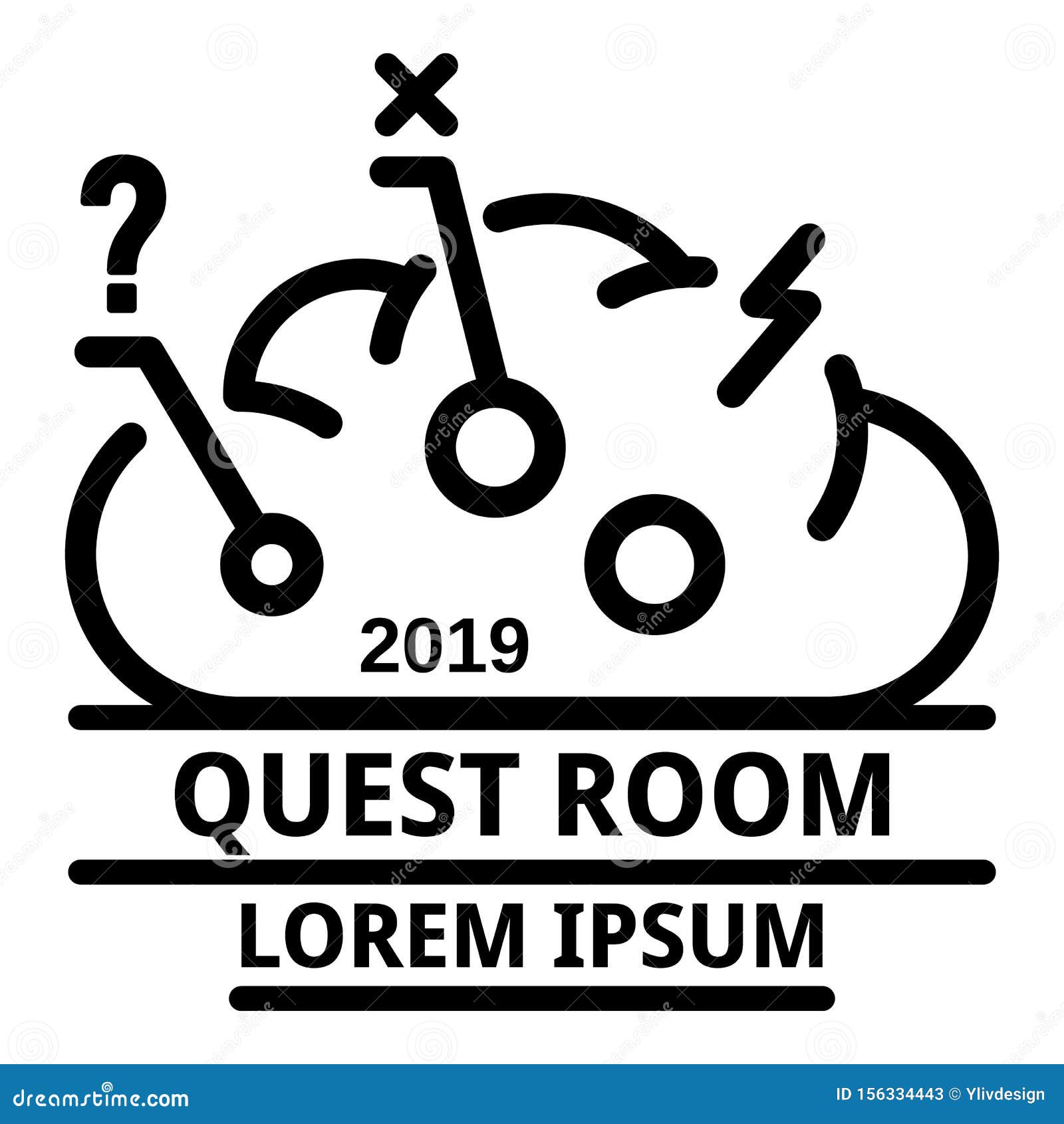 Modern Quest Room Icon, Outline Style Stock Vector - Illustration of ...