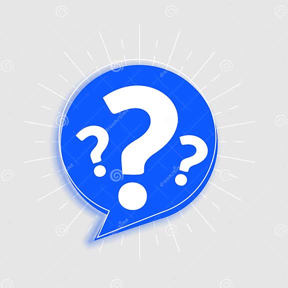 Modern Question Mark Symbol Template with Chat Box Design Stock Vector ...