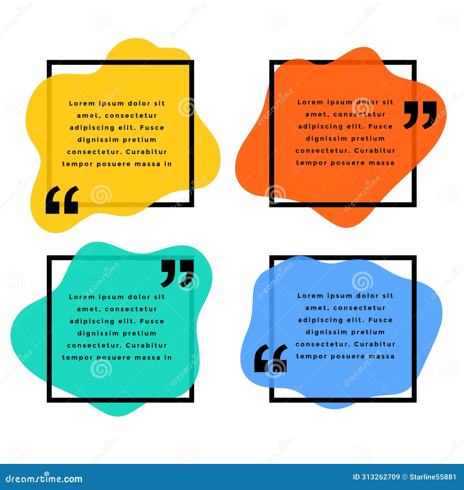 Modern Quotation Inverted Comma Sign Template for Social Comment or ...