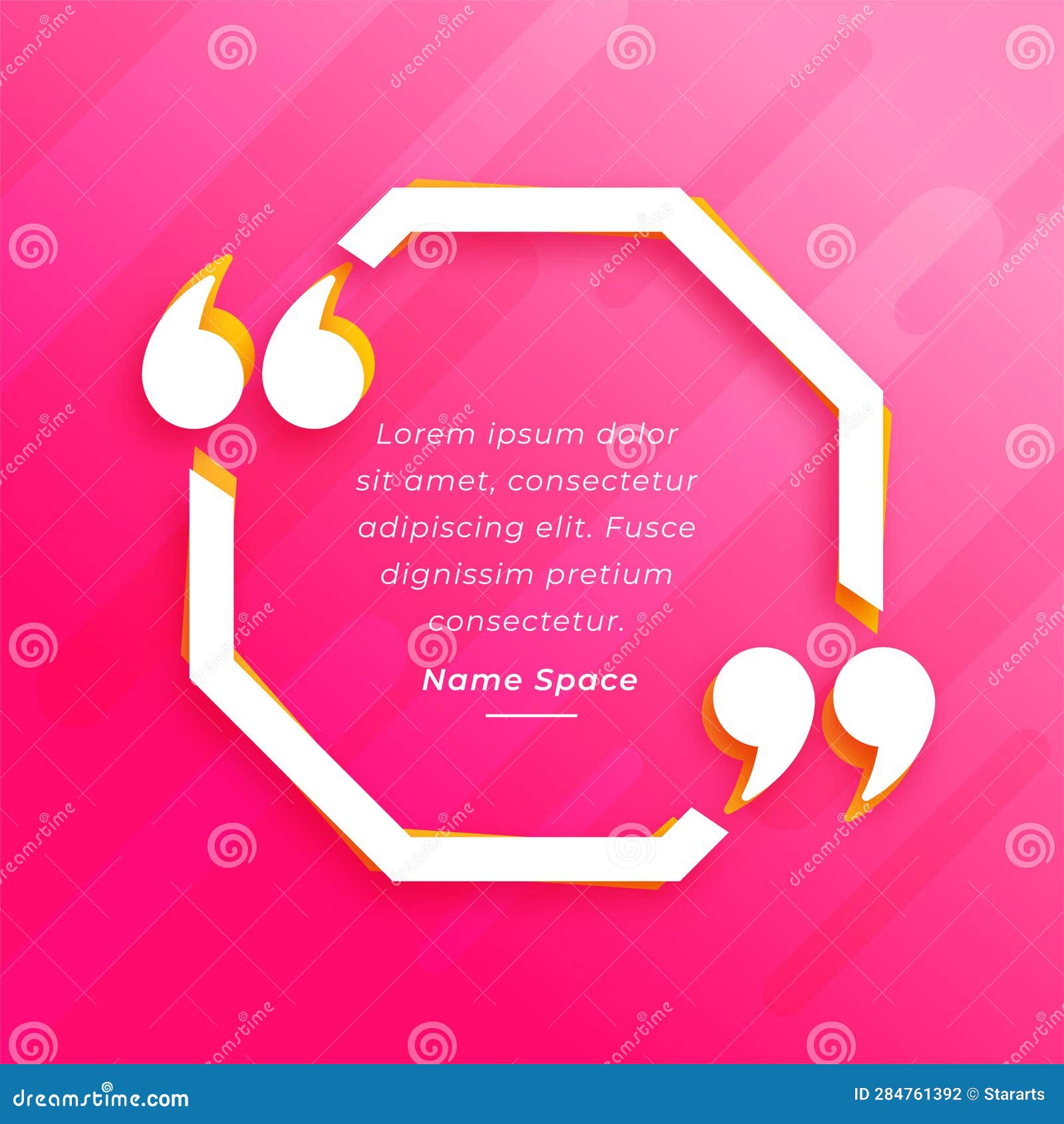 Modern Quote Frame Template for Feedback or Comment Stock Illustration ...