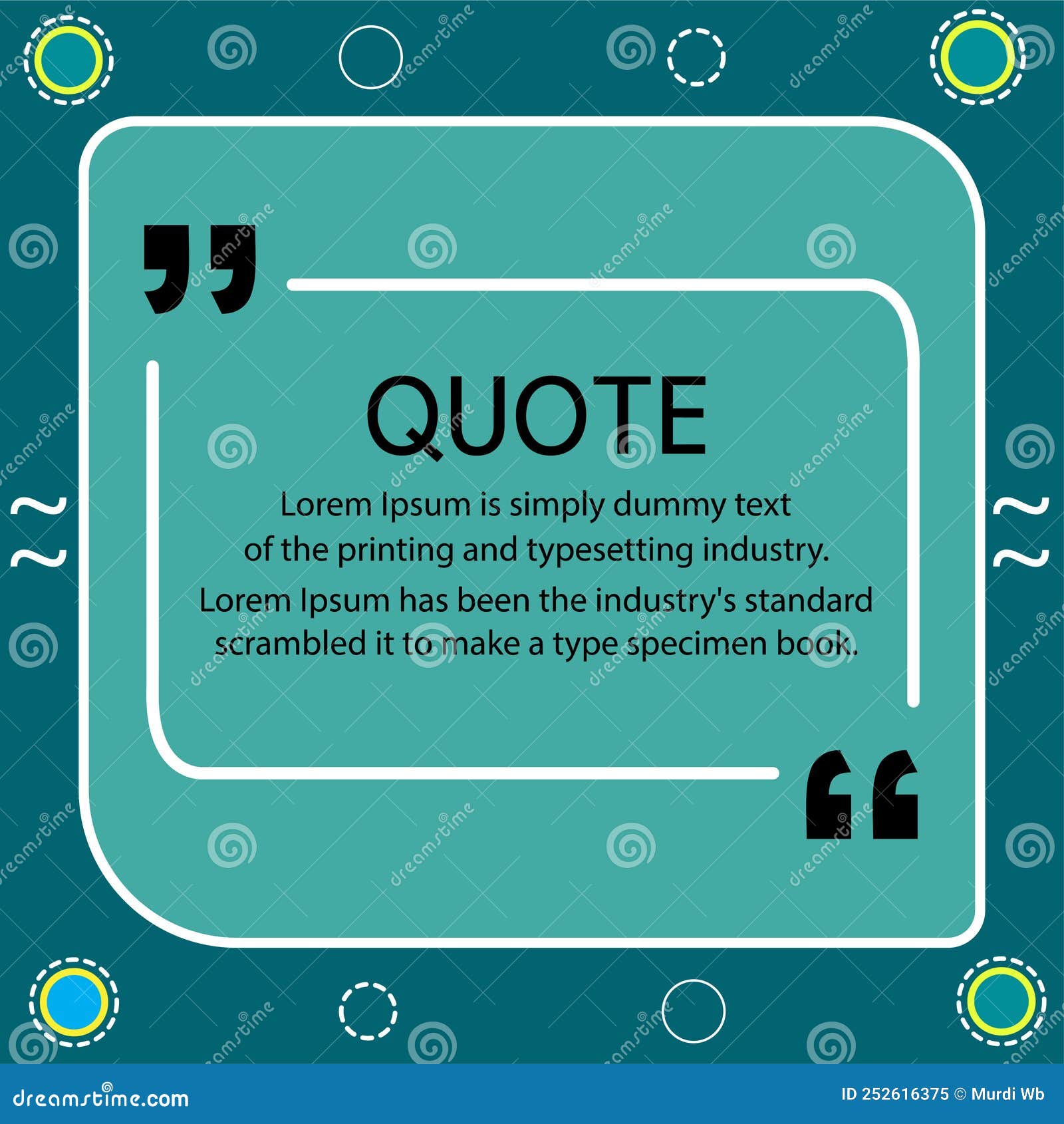 Modern Quotes Communication Template Design Stock Vector - Illustration ...