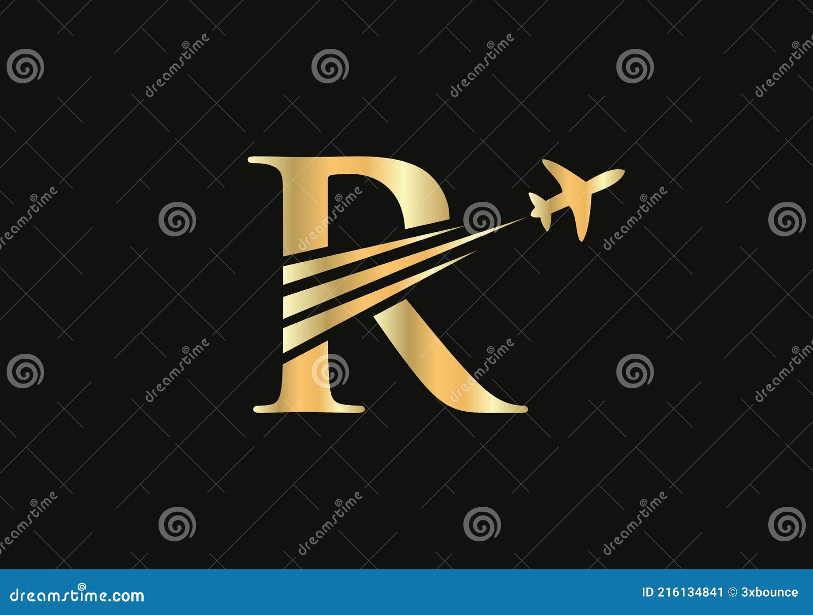 Modern R Letter Travel Logo Design Concept Vector. R Travel Logo Stock ...