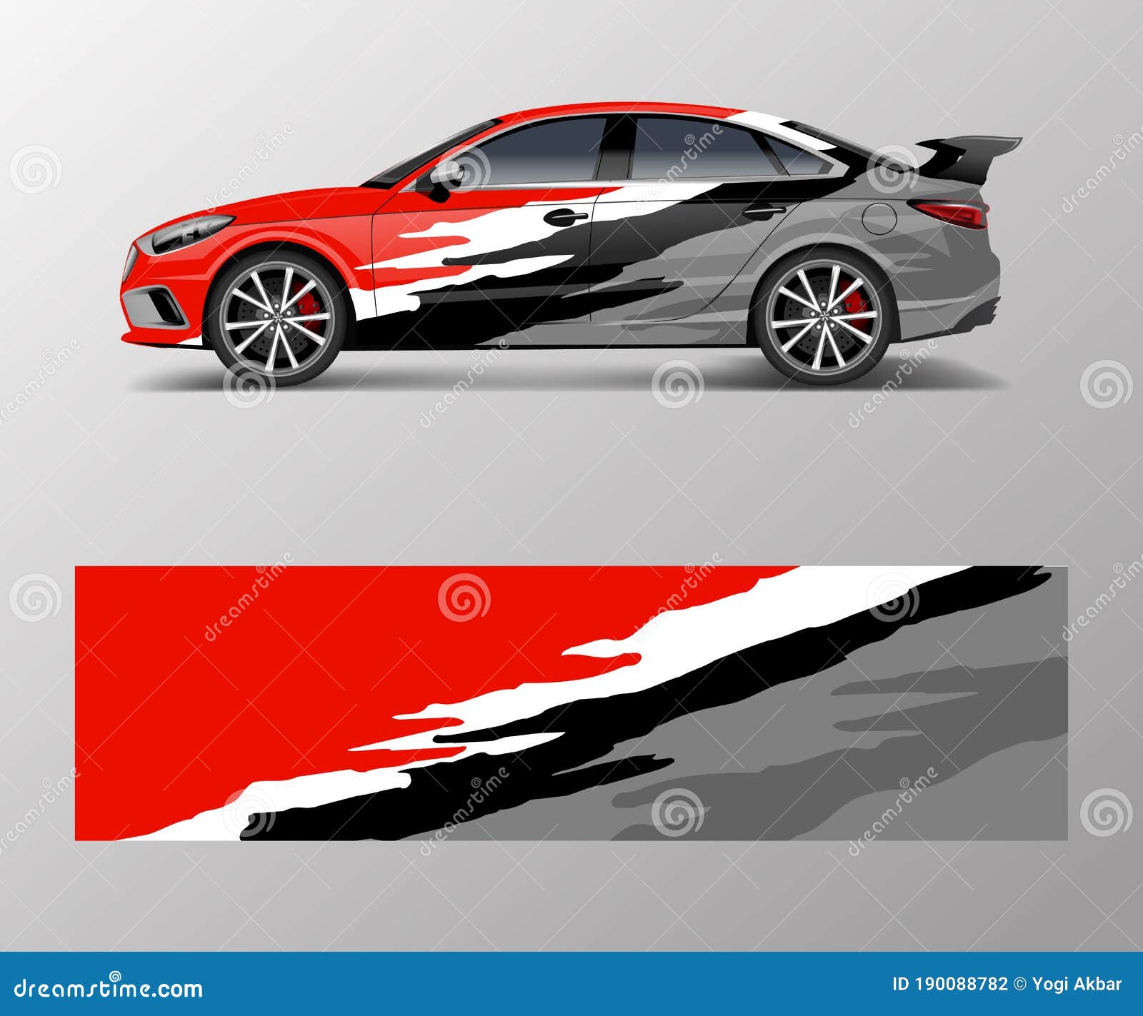 Modern Nascar Car Illustration Vector | CartoonDealer.com #114598665