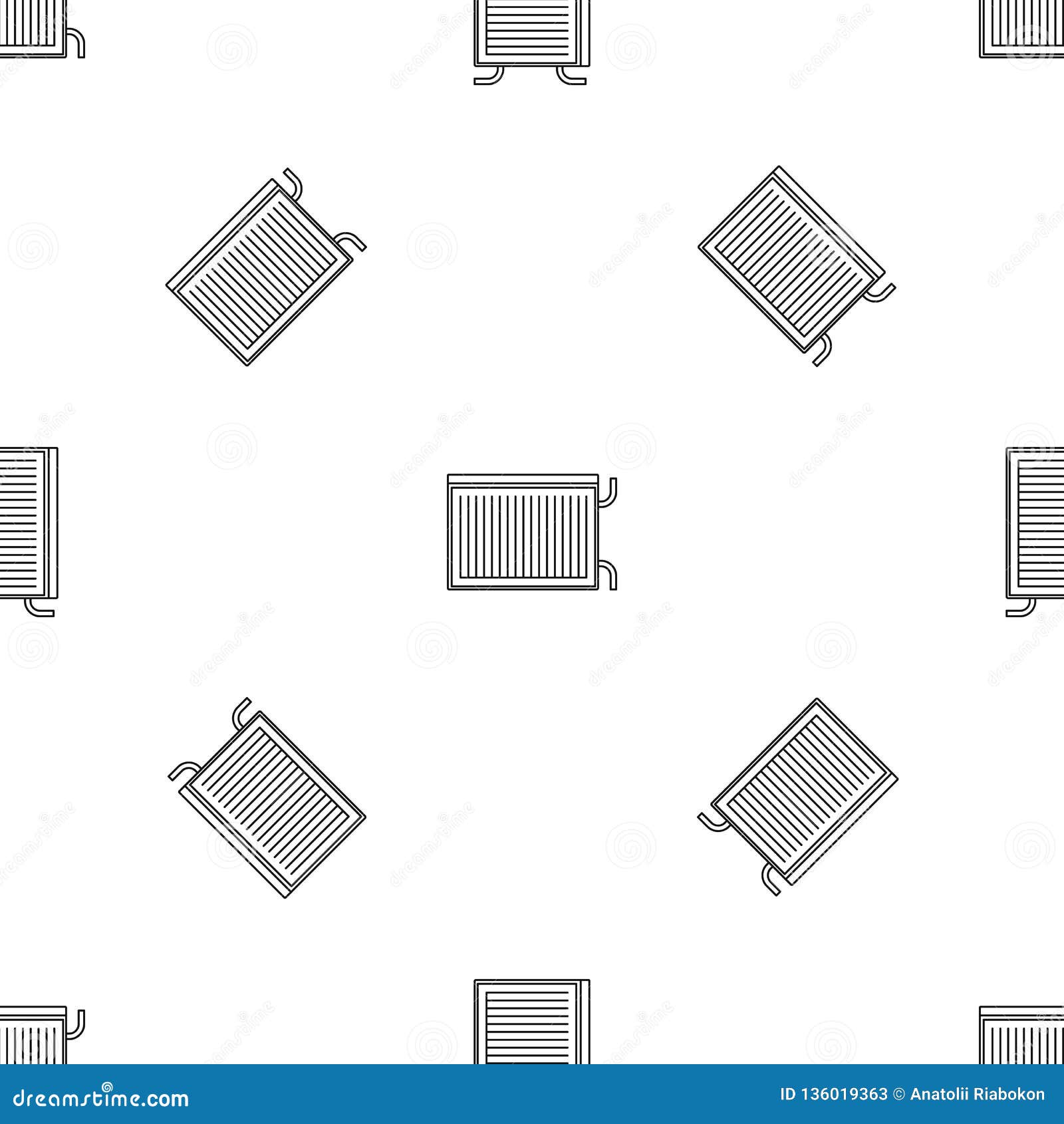 Modern Radiator Icon, Outline Style Stock Vector - Illustration of heat ...