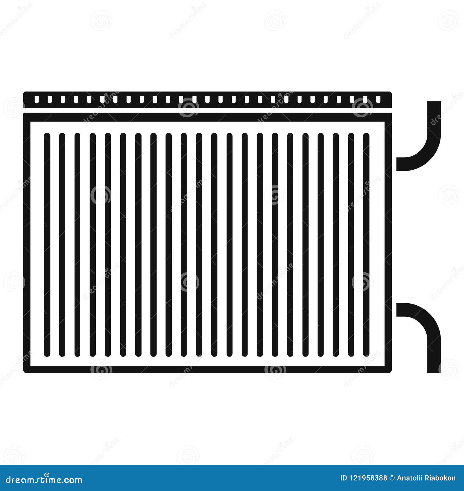 Modern Radiator Icon, Simple Style Stock Vector - Illustration of ...