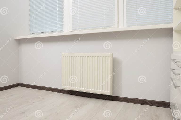 Modern Radiator in Room. Central Heating System Stock Photo - Image of ...