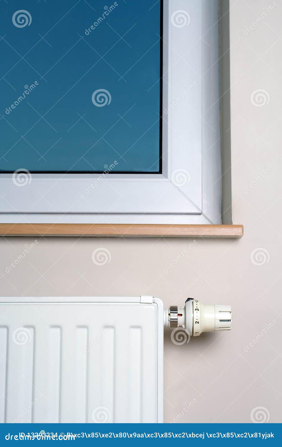 Modern Radiator and Window in Home Interior Stock Photo - Image of heat ...