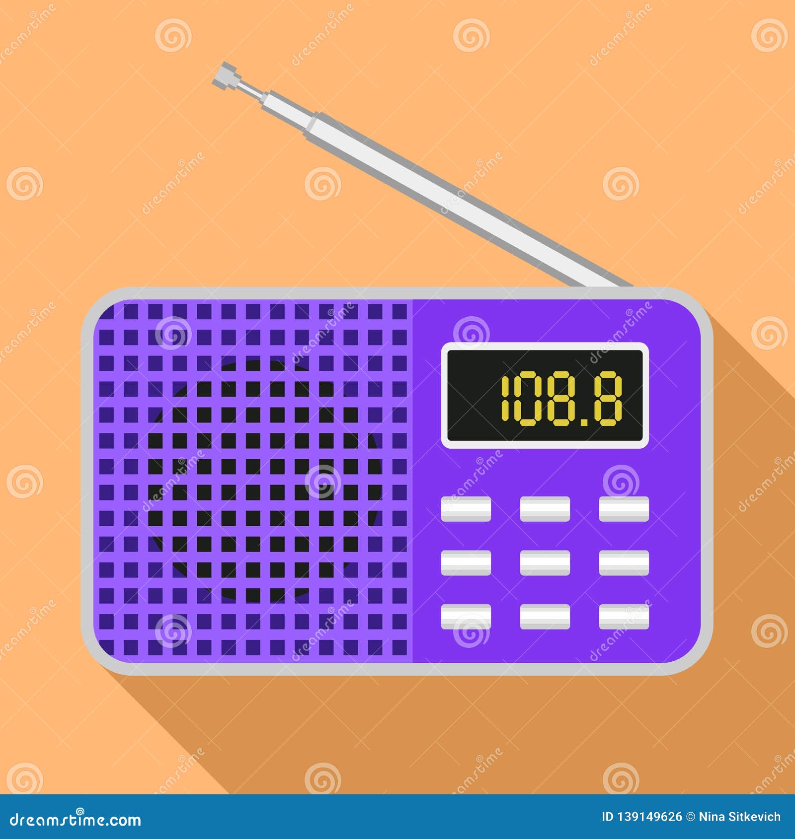 Modern Radio Icon, Flat Style Stock Vector - Illustration of colors ... Modern Radio Icon, Flat Style Stock Vector - Illustration of colors ...