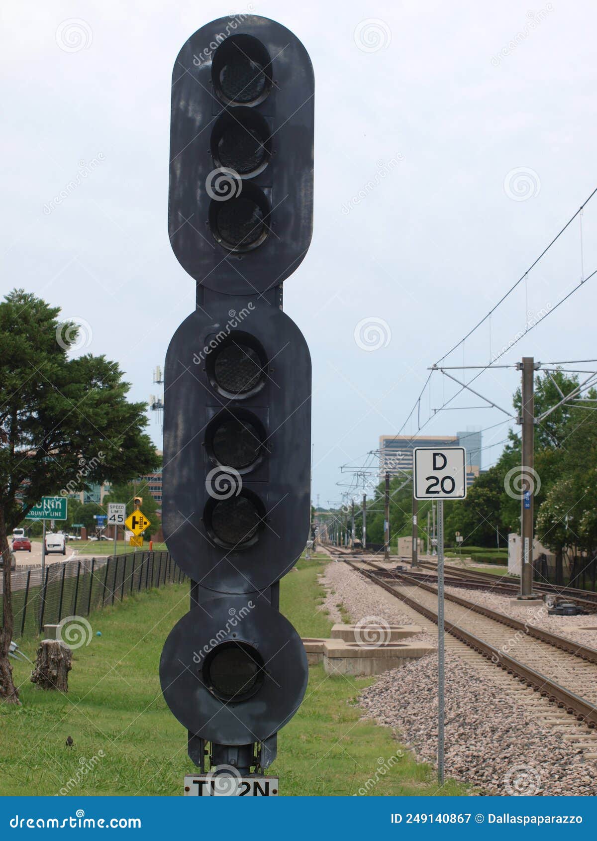 Modern Rail Signals with Rail Safety Software Trips Editorial ...