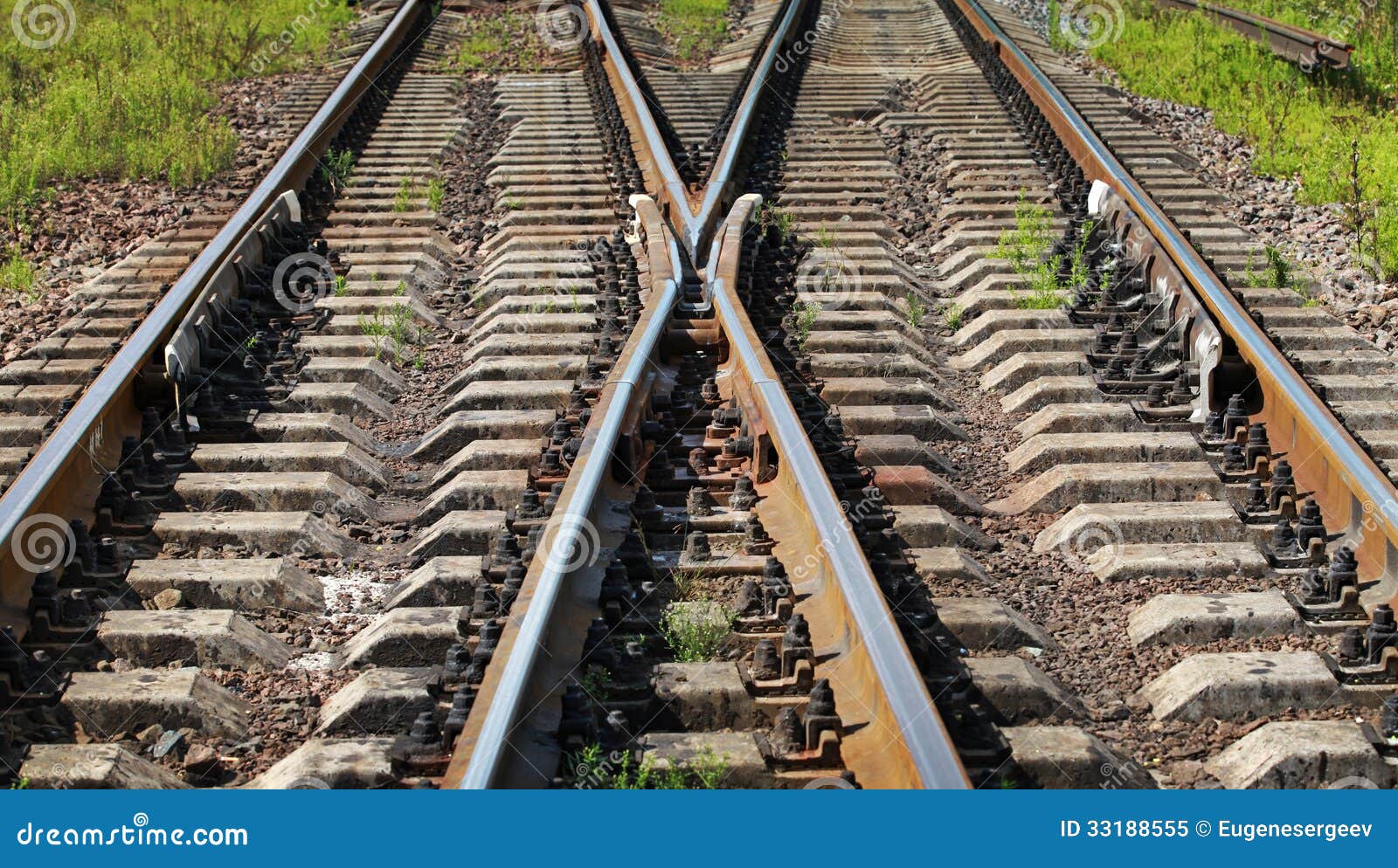 Modern Railroad Junction Perspective Stock Image - Image of railroad ...