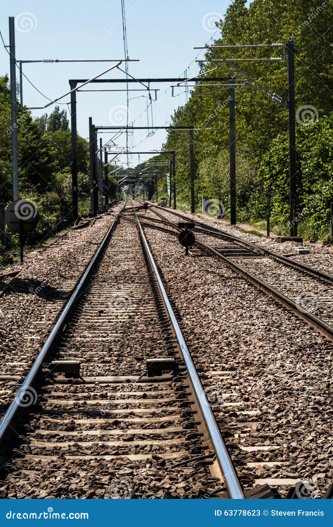 Modern Railway Track stock image. Image of junction, delivery - 63778623