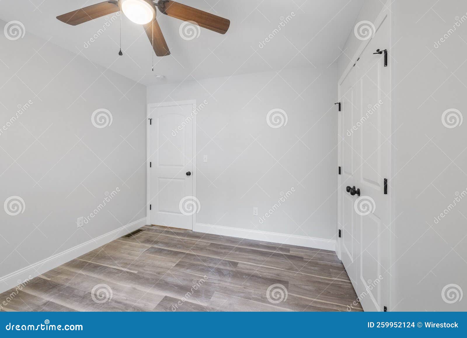 Modern Ranch Home Interior Design with an Empty Room with White Walls ...