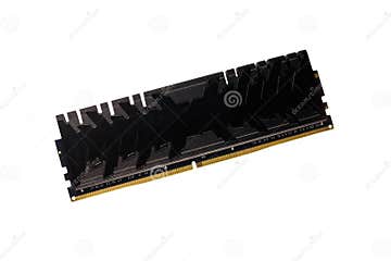Modern Random Access Memory DDR4 Module Isolated on White Background Stock Photo - Image of ...