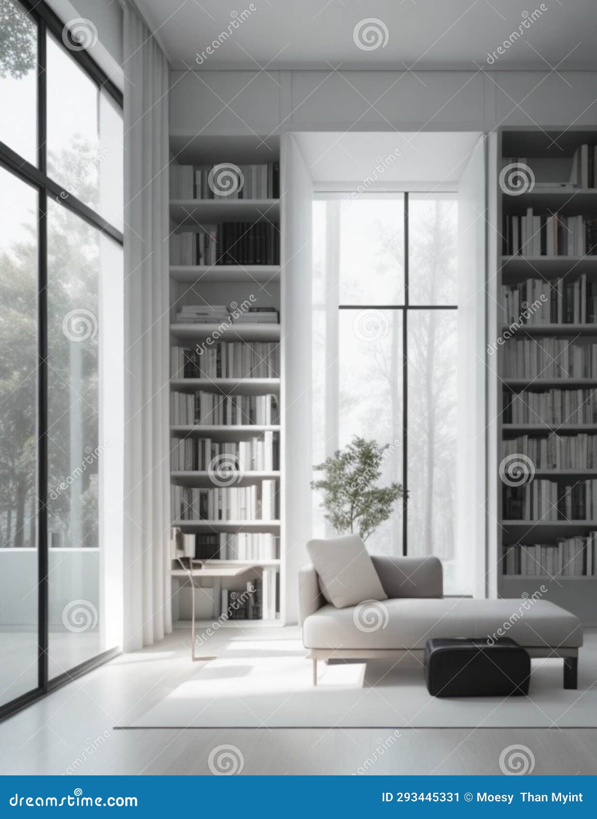 Modern reading room stock image. Image of design, office - 293445331