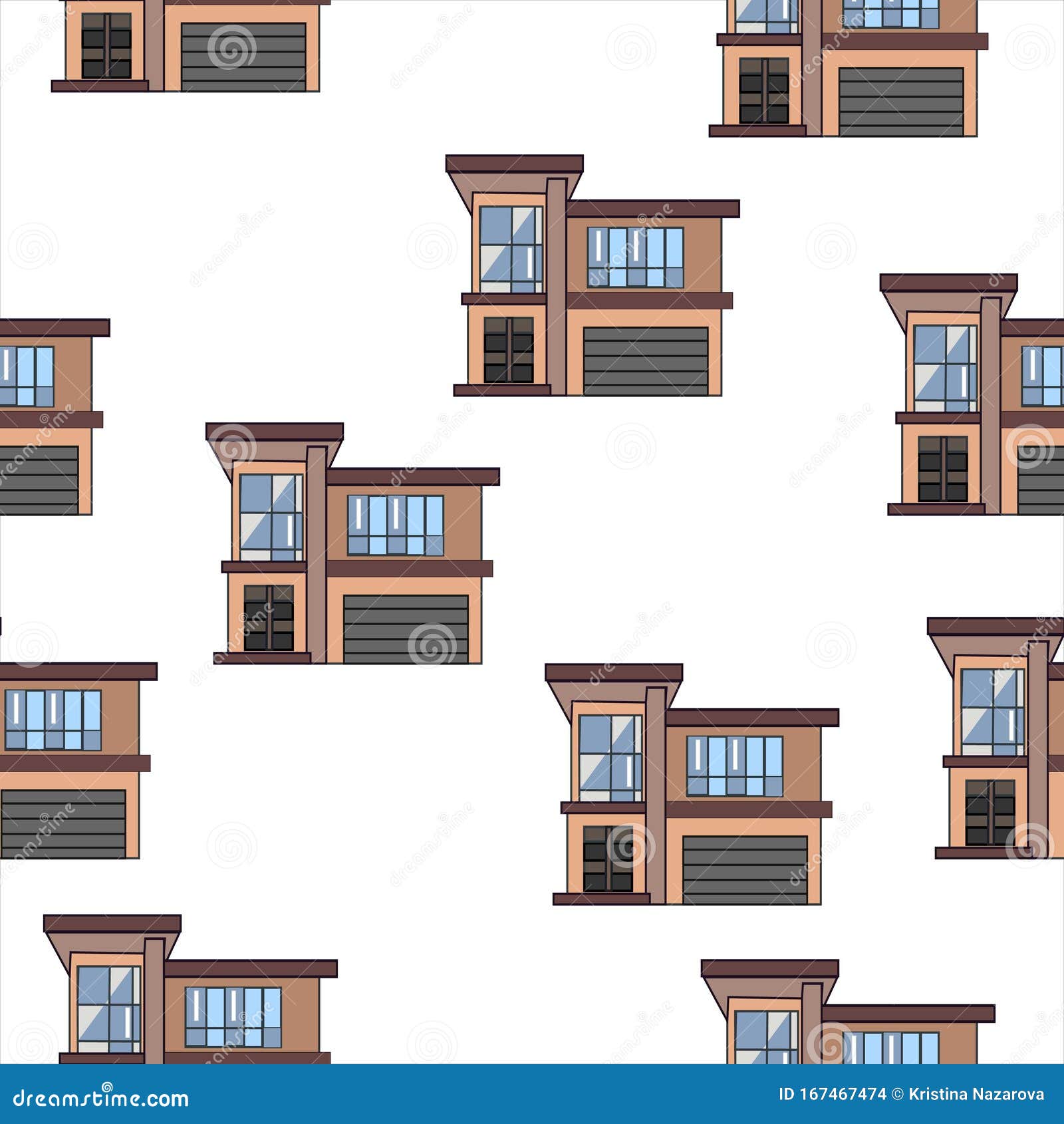 Modern Real Estate stock illustration. Illustration of city - 167467474