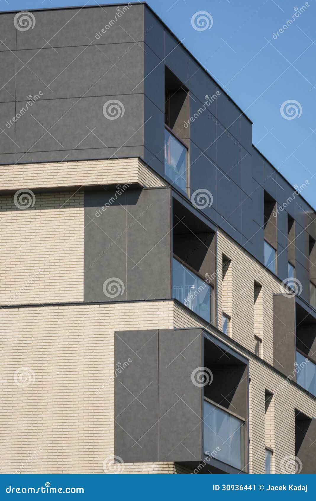 Modern Real Estate Windows Exterior Stock Image - Image of house ...