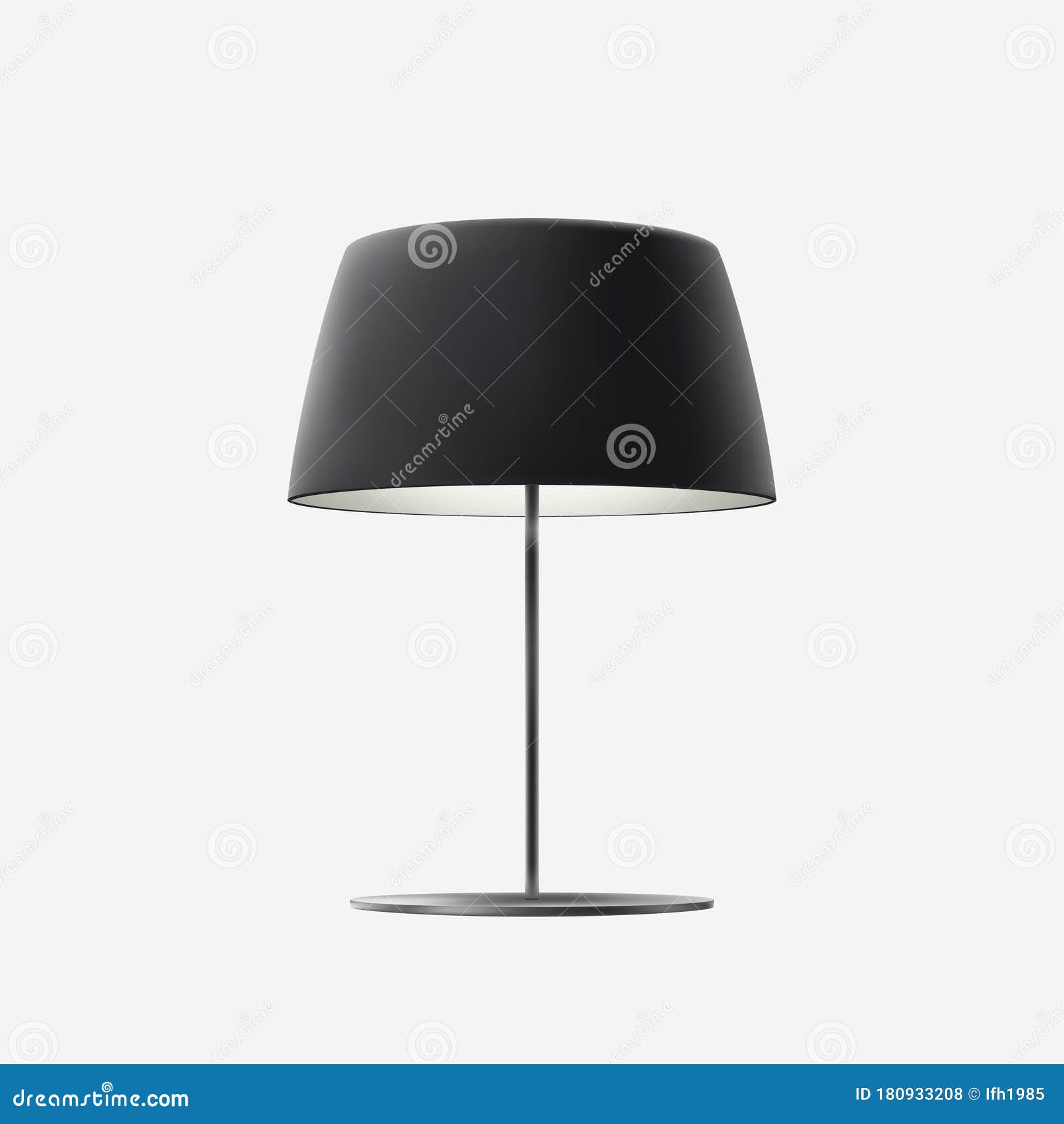 Modern Realistic Black Color Lamp Stock Vector - Illustration of ...