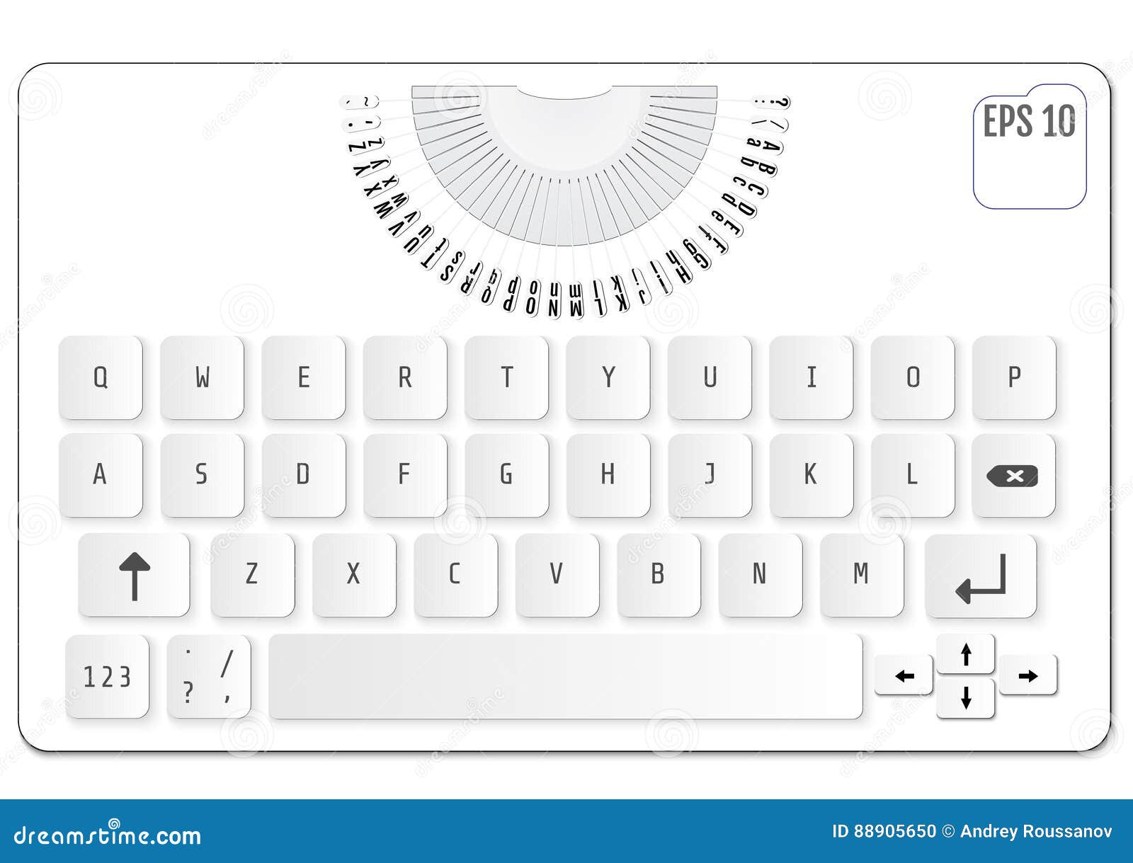 Modern Realistic Keyboard for Smartphone or Tablet PC with Alpha Stock ...