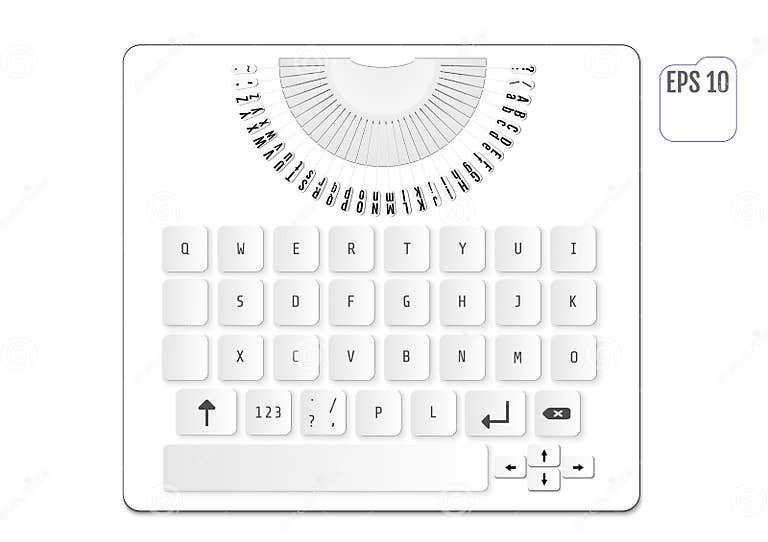 Modern Realistic Keyboard for Smartphone or Tablet PC with Alpha Stock ...